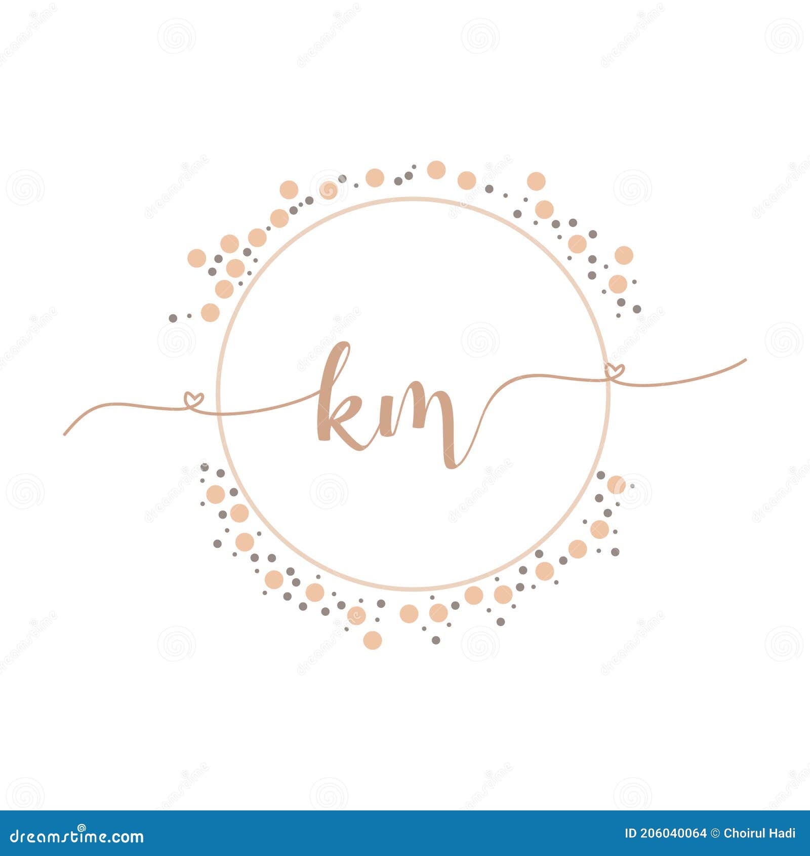 KM Initial Monogram Handwriting Luxury Illustration Stock Illustration ...