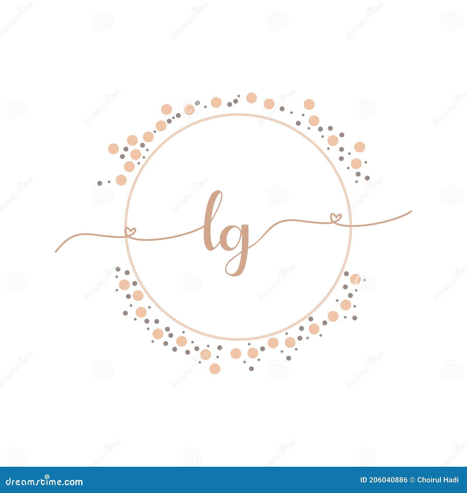 LG Initial Monogram Handwriting Luxury Illustration Stock Vector ...