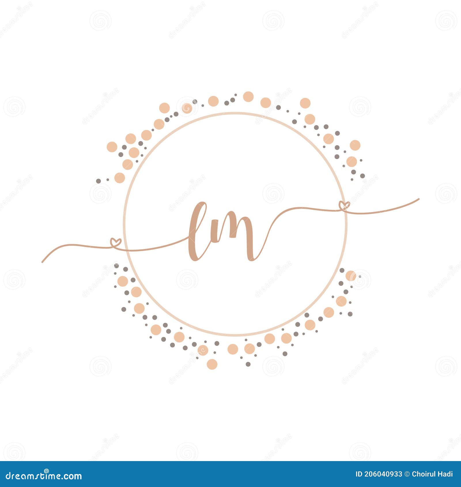 LM Initial Monogram Handwriting Luxury Illustration Stock Vector ...