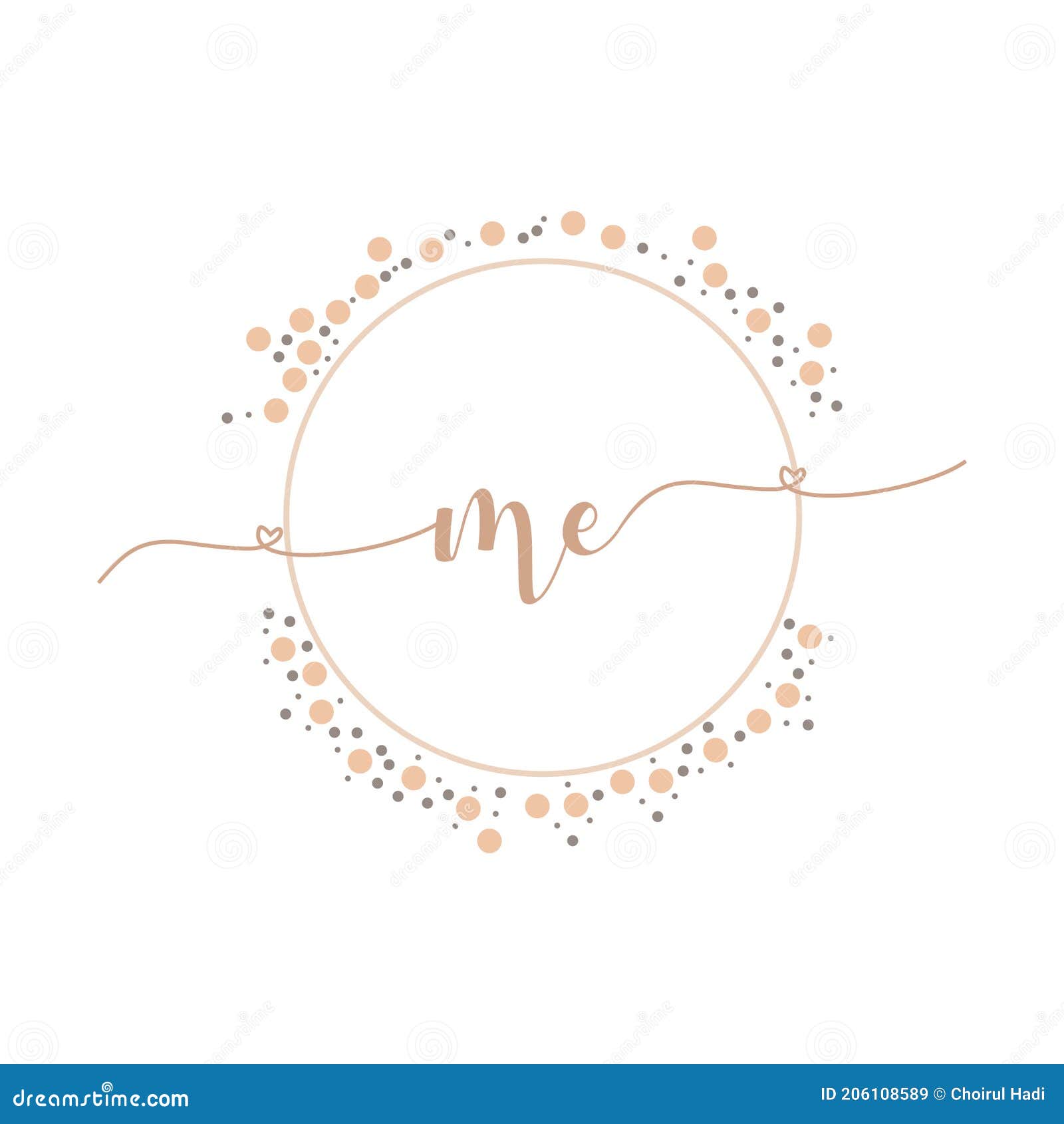 ME Initial Monogram Handwriting Luxury Illustration Stock Illustration ...