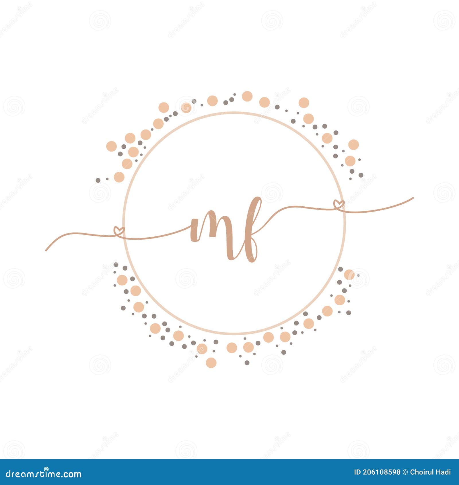 MF Initial Monogram Handwriting Luxury Illustration Stock Illustration ...