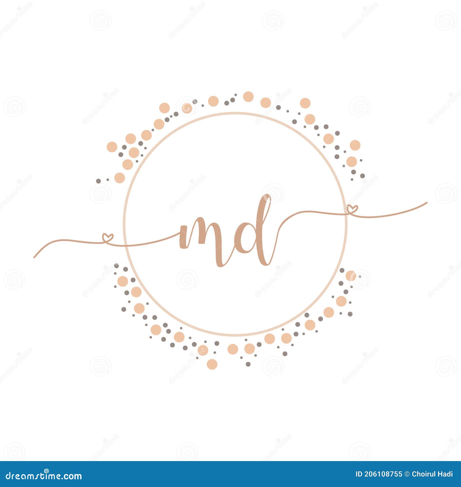 MD Initial Monogram Handwriting Luxury Illustration Stock Illustration ...