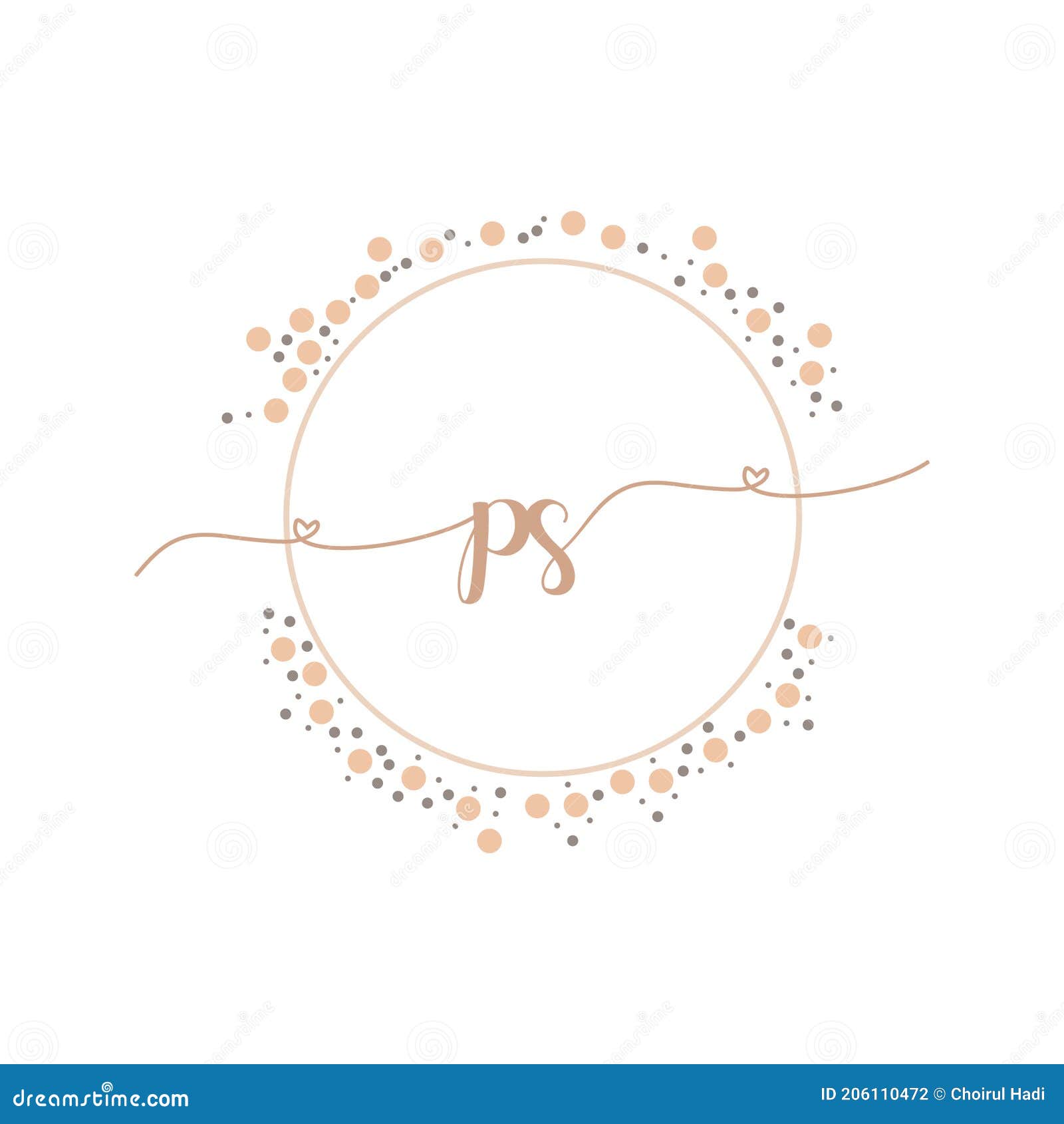 PS Initial Monogram Handwriting Luxury Illustration Stock Illustration ...