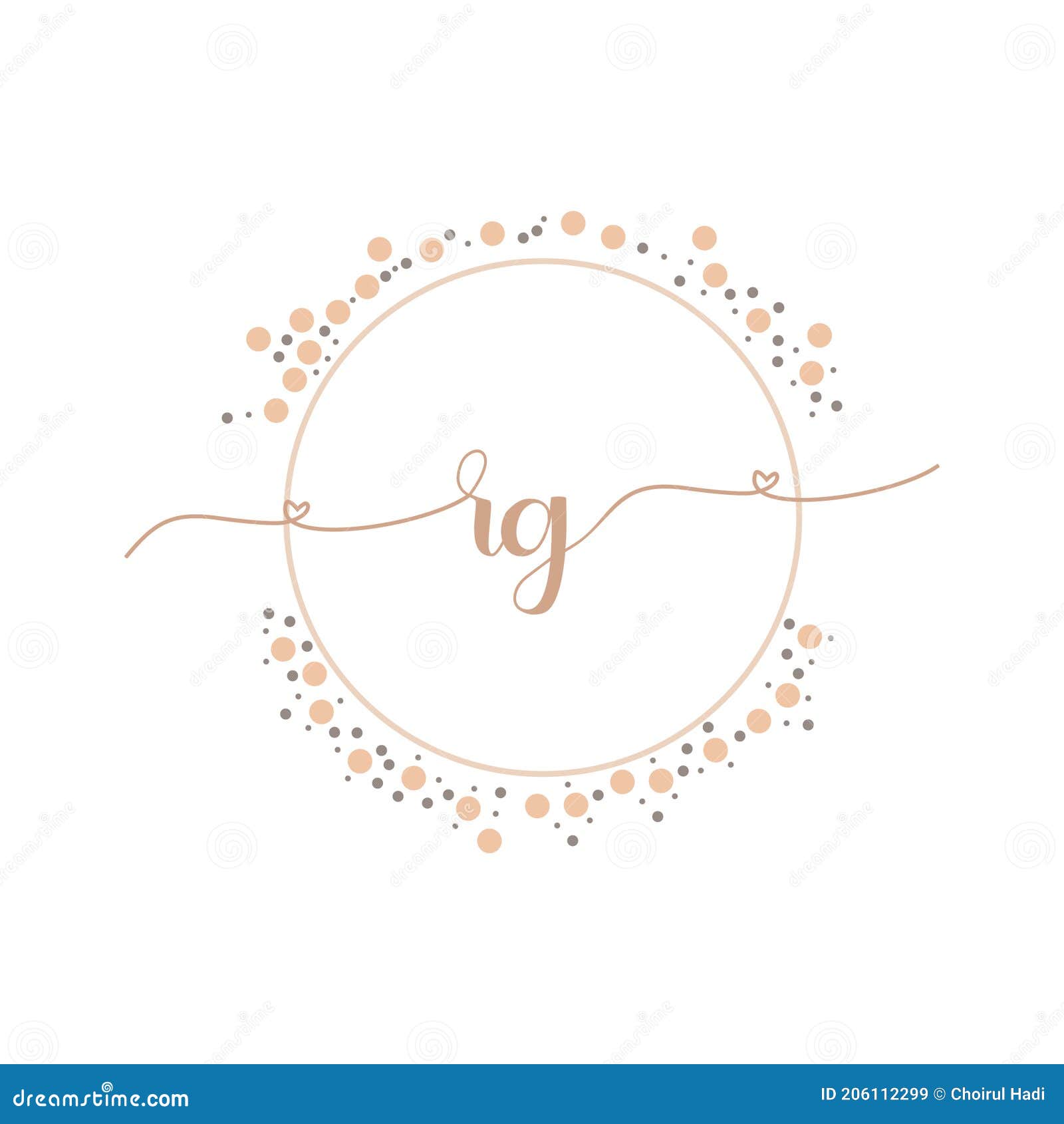 RG Initial Monogram Handwriting Luxury Illustration Stock Vector ...