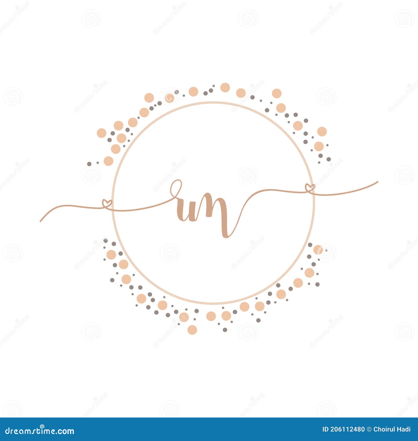 RM Initial Monogram Handwriting Luxury Illustration Stock Vector ...