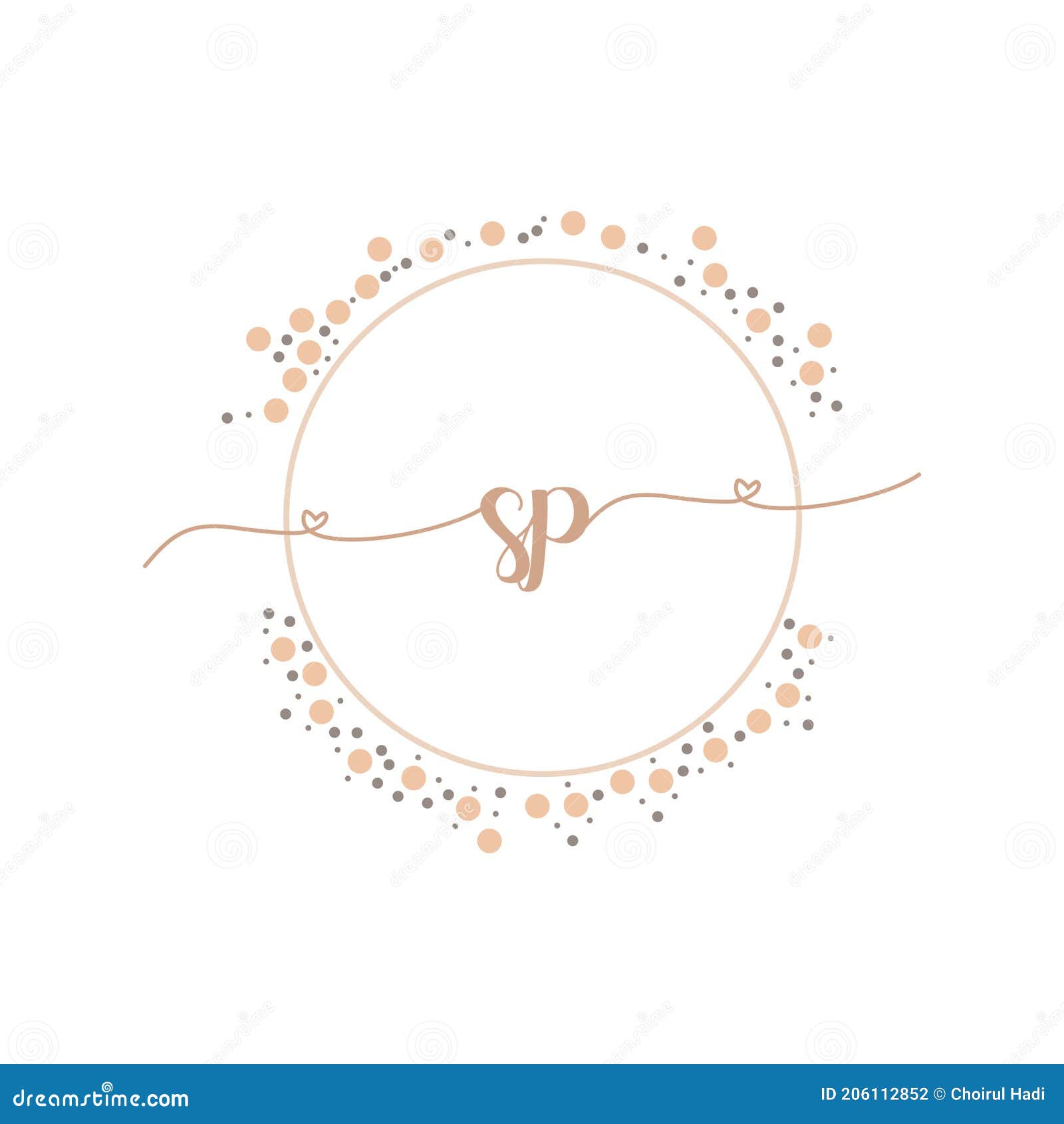 SP Initial Monogram Handwriting Luxury Illustration Stock Illustration ...