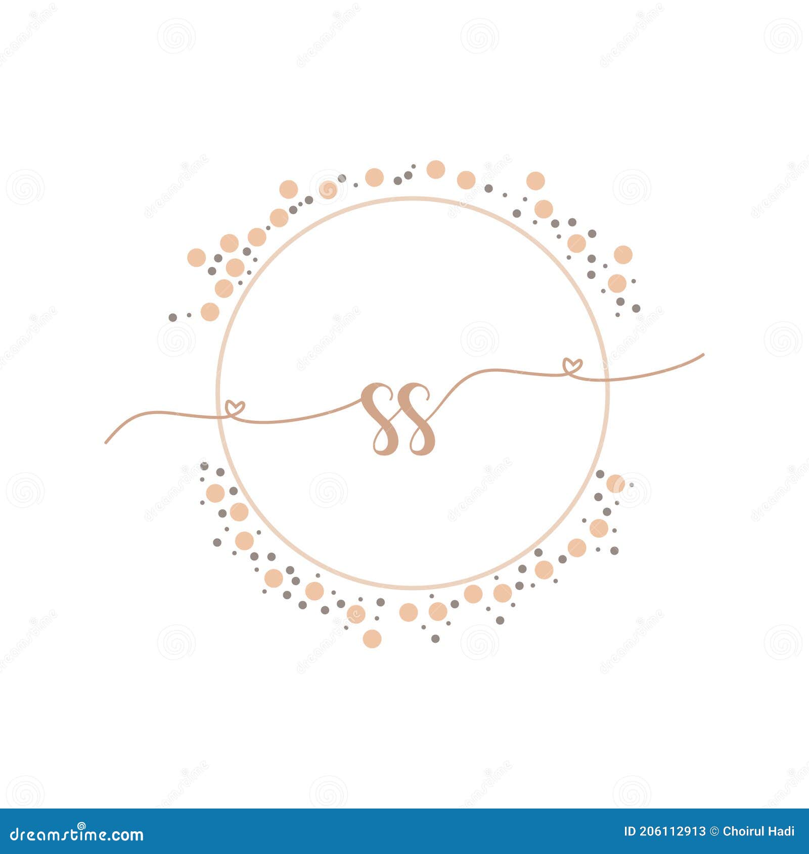 SS Initial Monogram Handwriting Luxury Illustration Stock Illustration ...