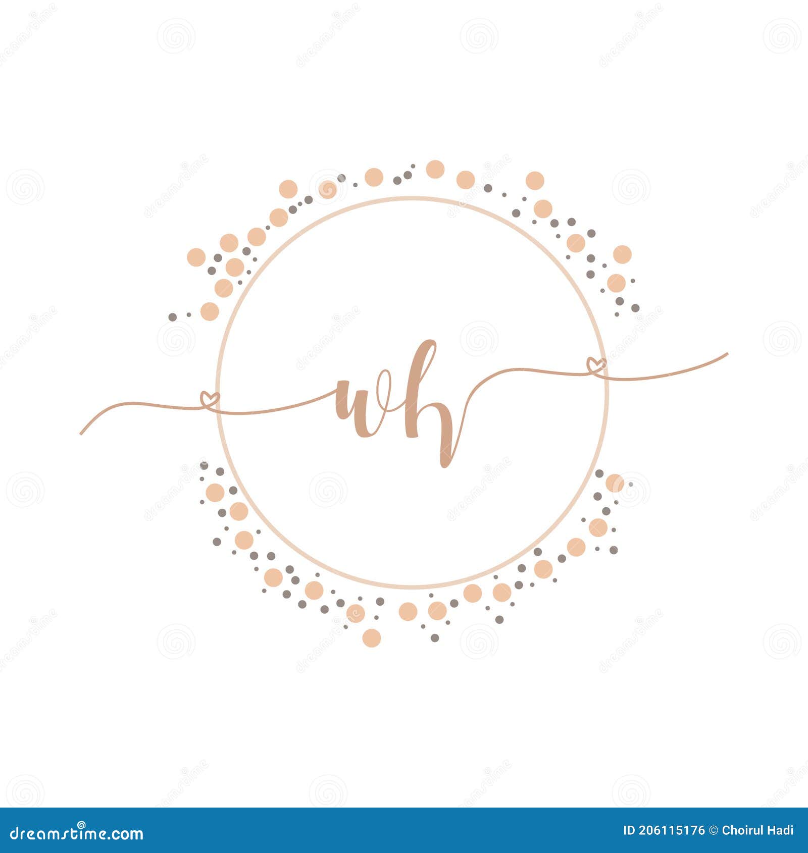 WH Initial Monogram Handwriting Luxury Illustration Stock Illustration ...