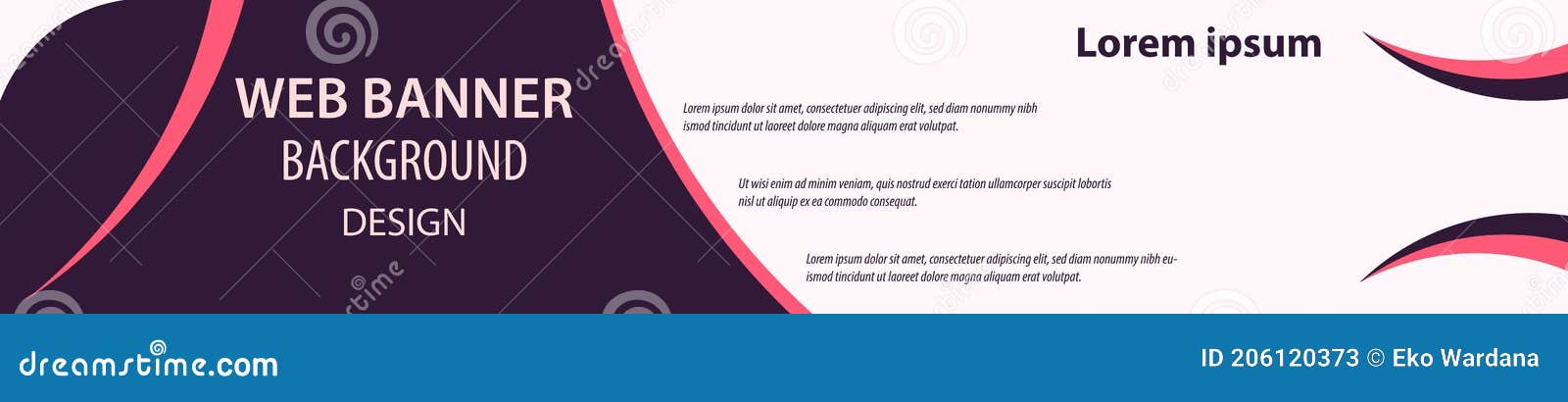 Minimalist Web Banner Background Design Stock Vector - Illustration of ...