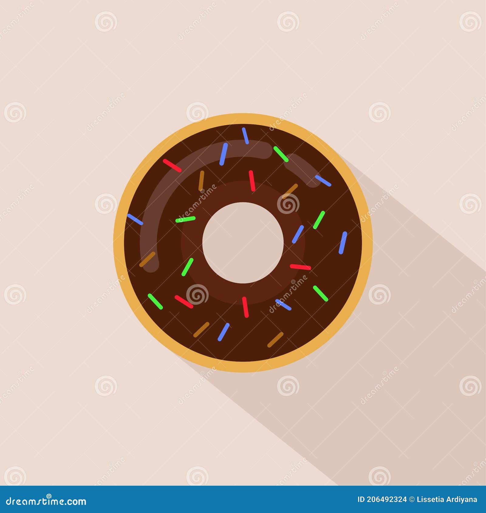 Basic RGB Donuts stock vector. Illustration of long - 206492324