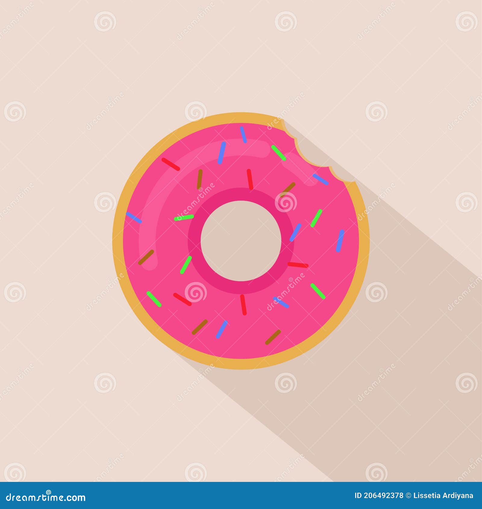 Basic RGB Donuts stock vector. Illustration of flat - 206492378