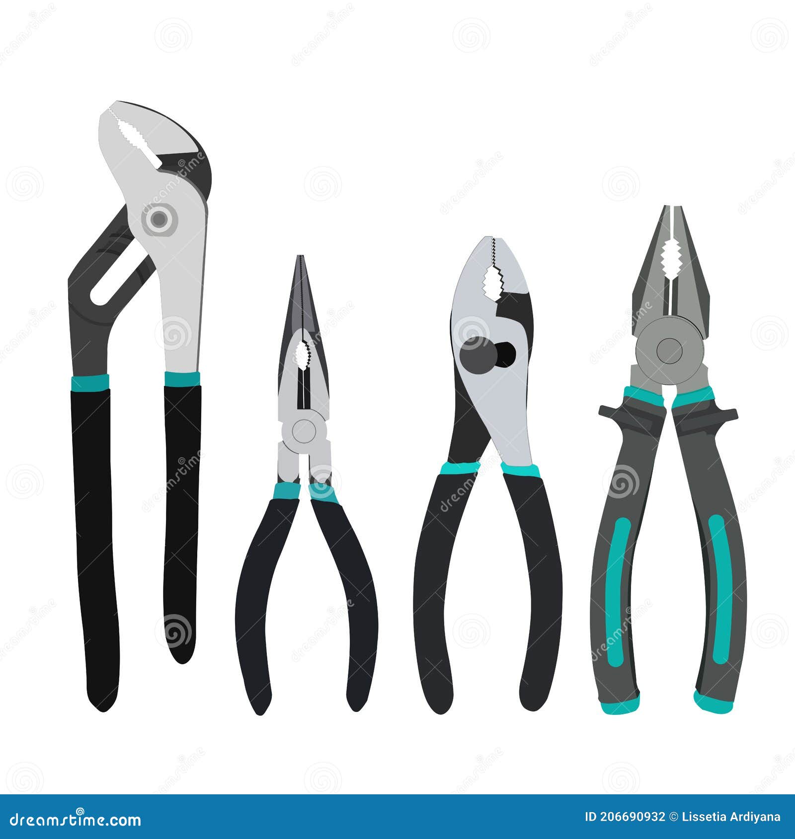 Basic RGB Tools stock vector. Illustration of carpentry - 206690932