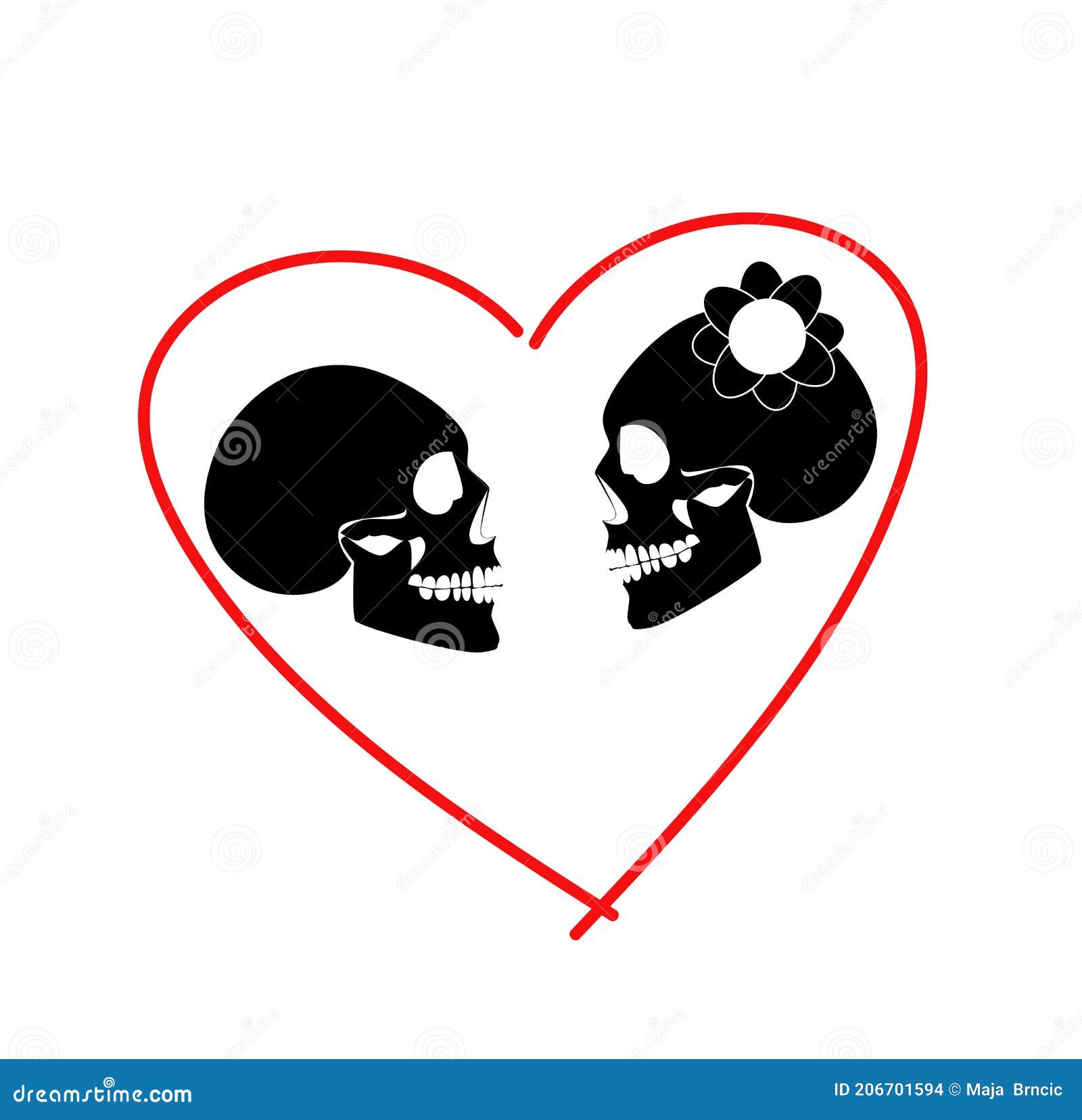 Couple Wedding Skull Stock Illustrations – 125 Couple Wedding Skull ...