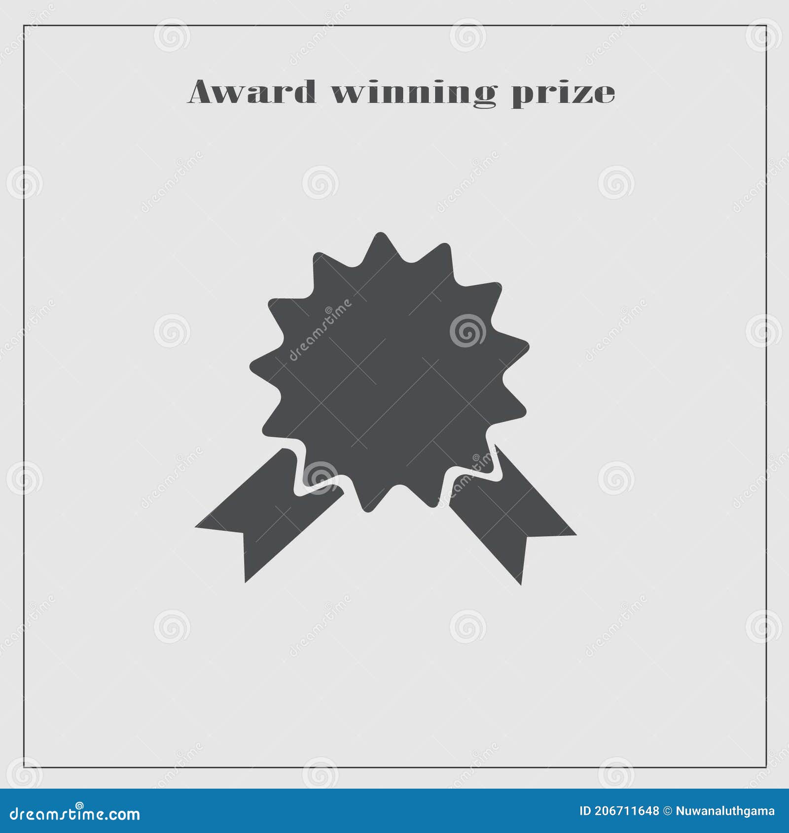 Award winning prize stock vector. Illustration of corner - 206711648