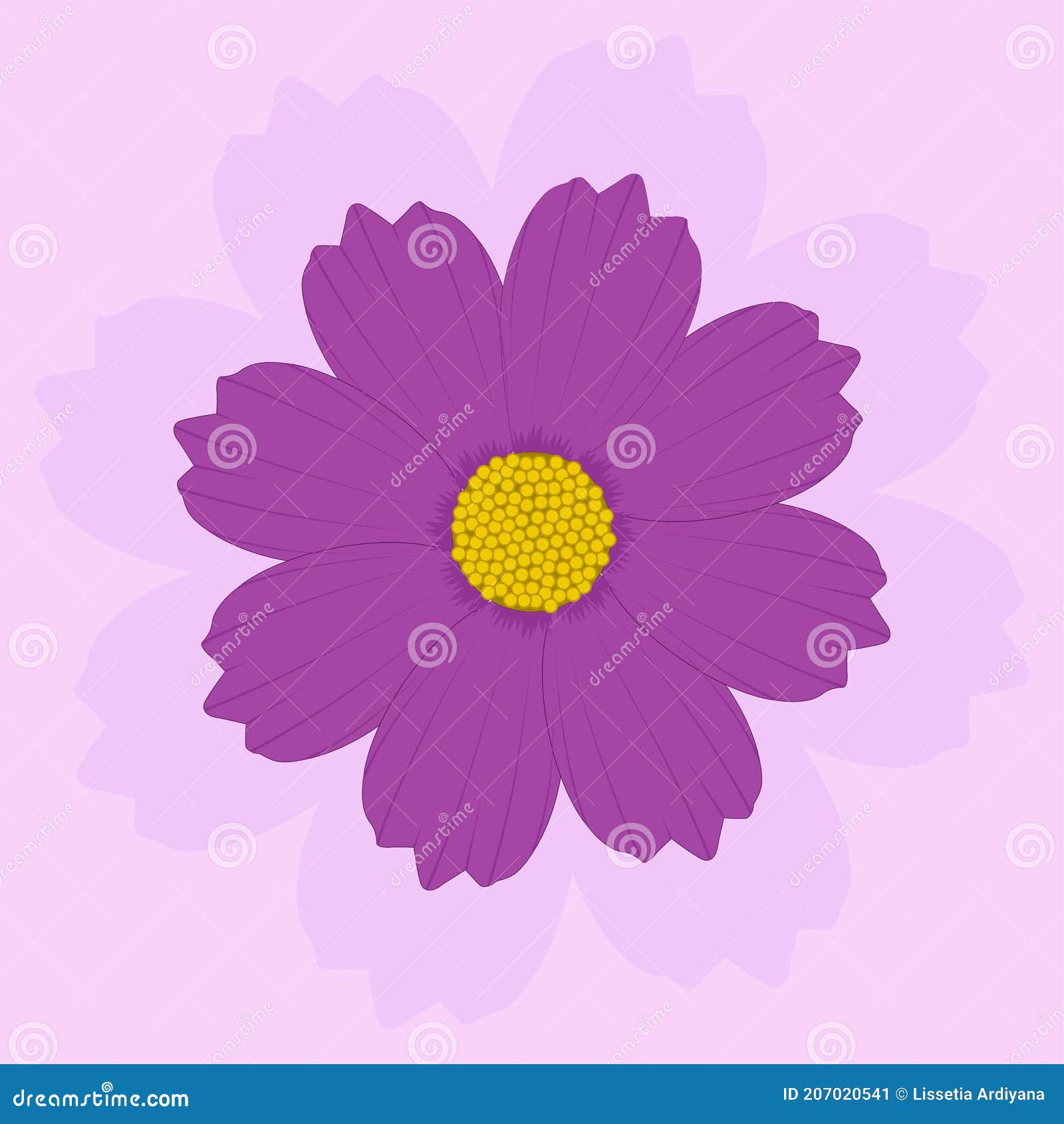 Basic RGB flower stock vector. Illustration of cosmos - 207020541