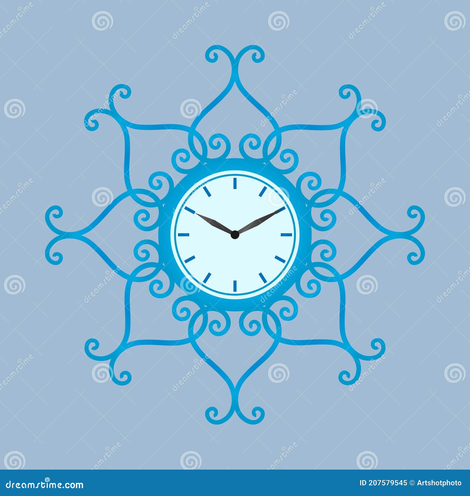 Creative Clock Design for Wall Clock Stock Vector - Illustration of ...