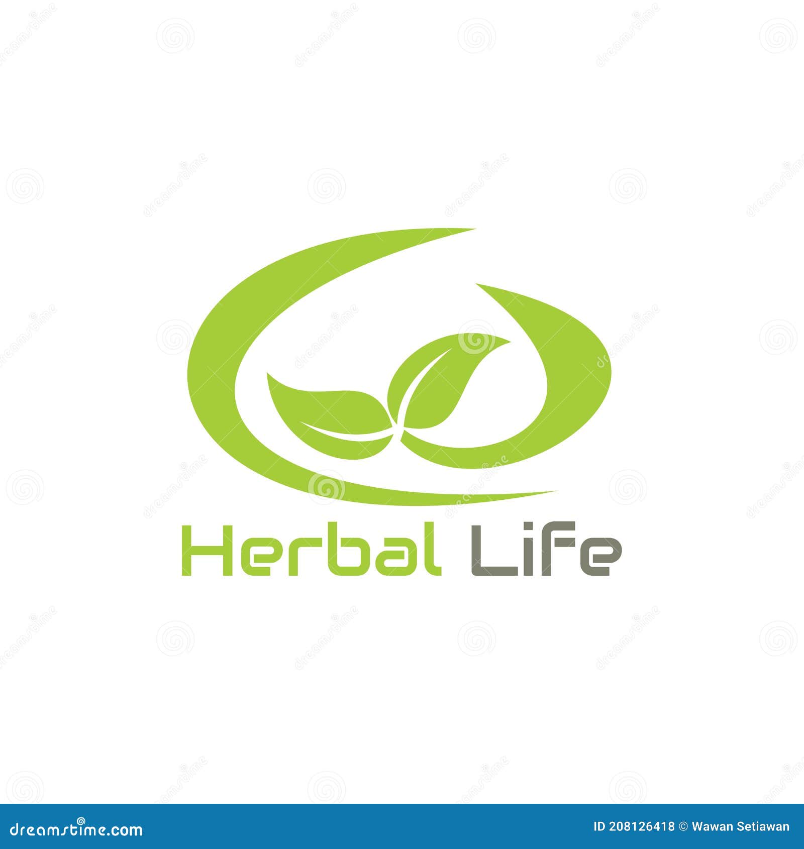 Illustration Vector Graphic of Circular Natural Double Leaf Logo Stock ...