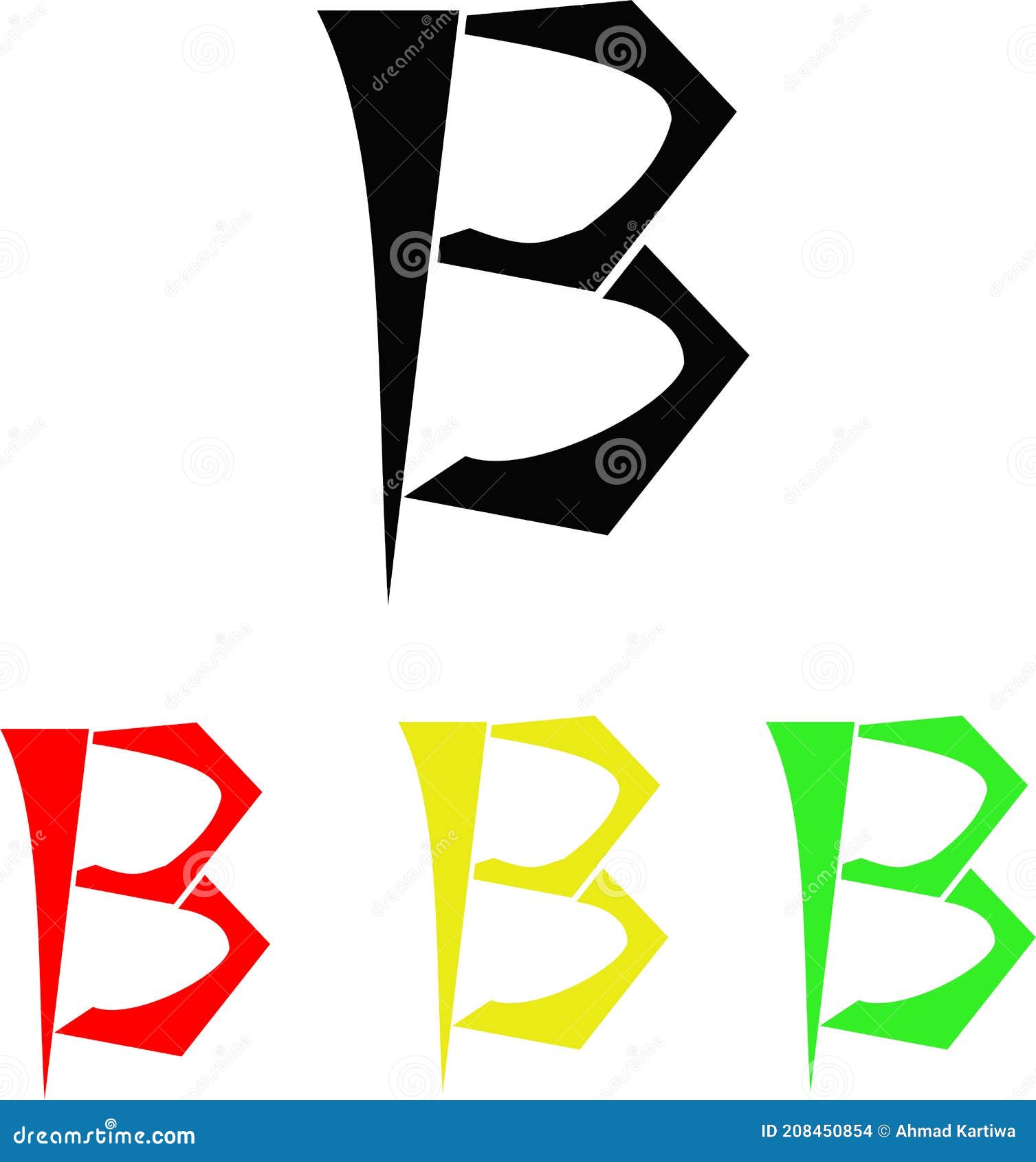 Letter Type of B Bone Style Stock Vector - Illustration of presentation ...