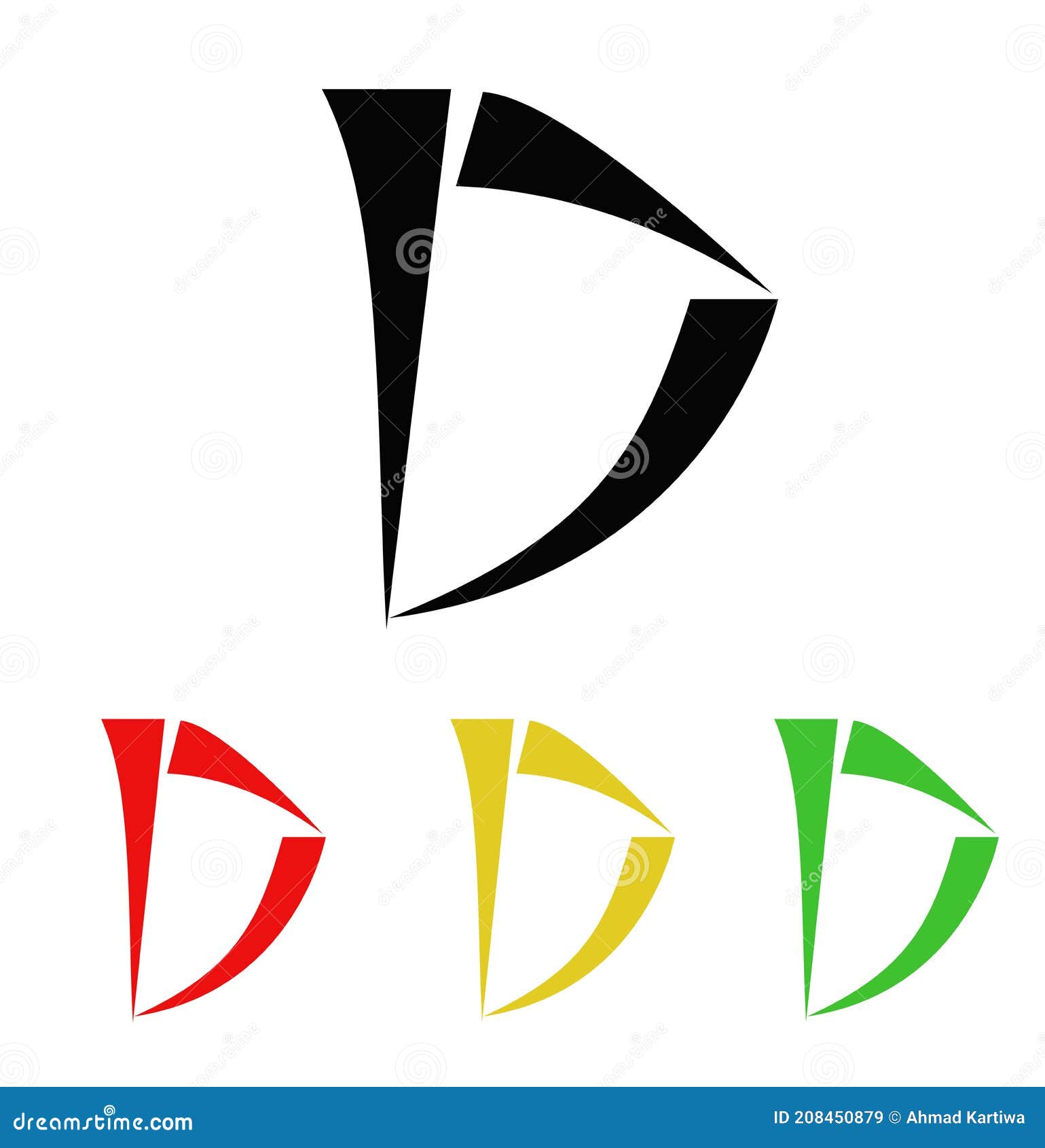 Alphabet Letter of D Bone Style Stock Vector - Illustration of symbol ...