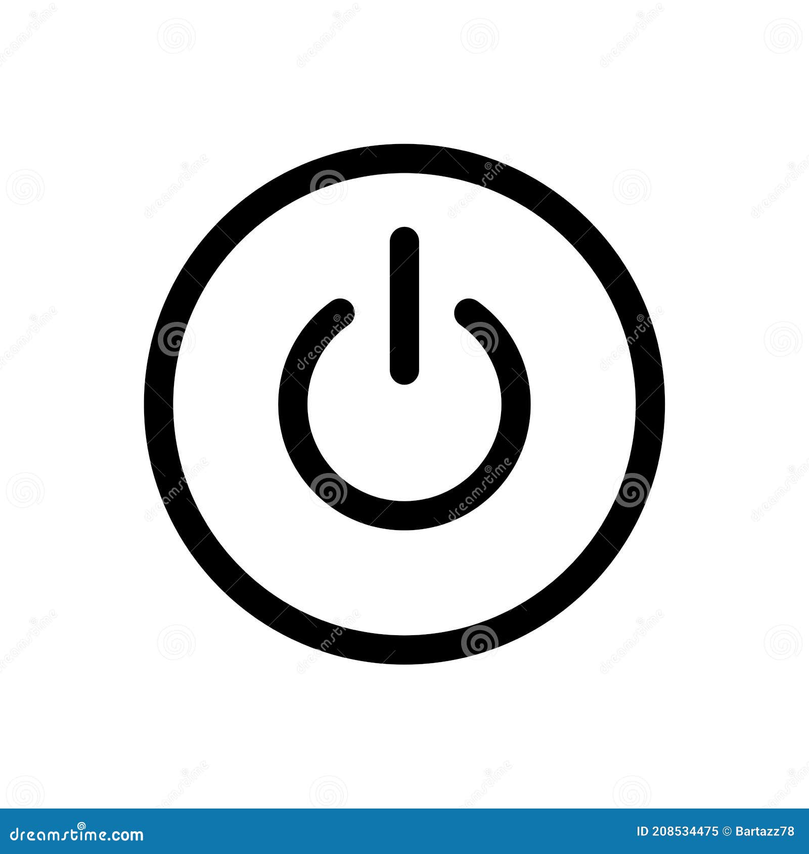 Single Circle Power Button Concept of we Icon. Switch on Off Button ...