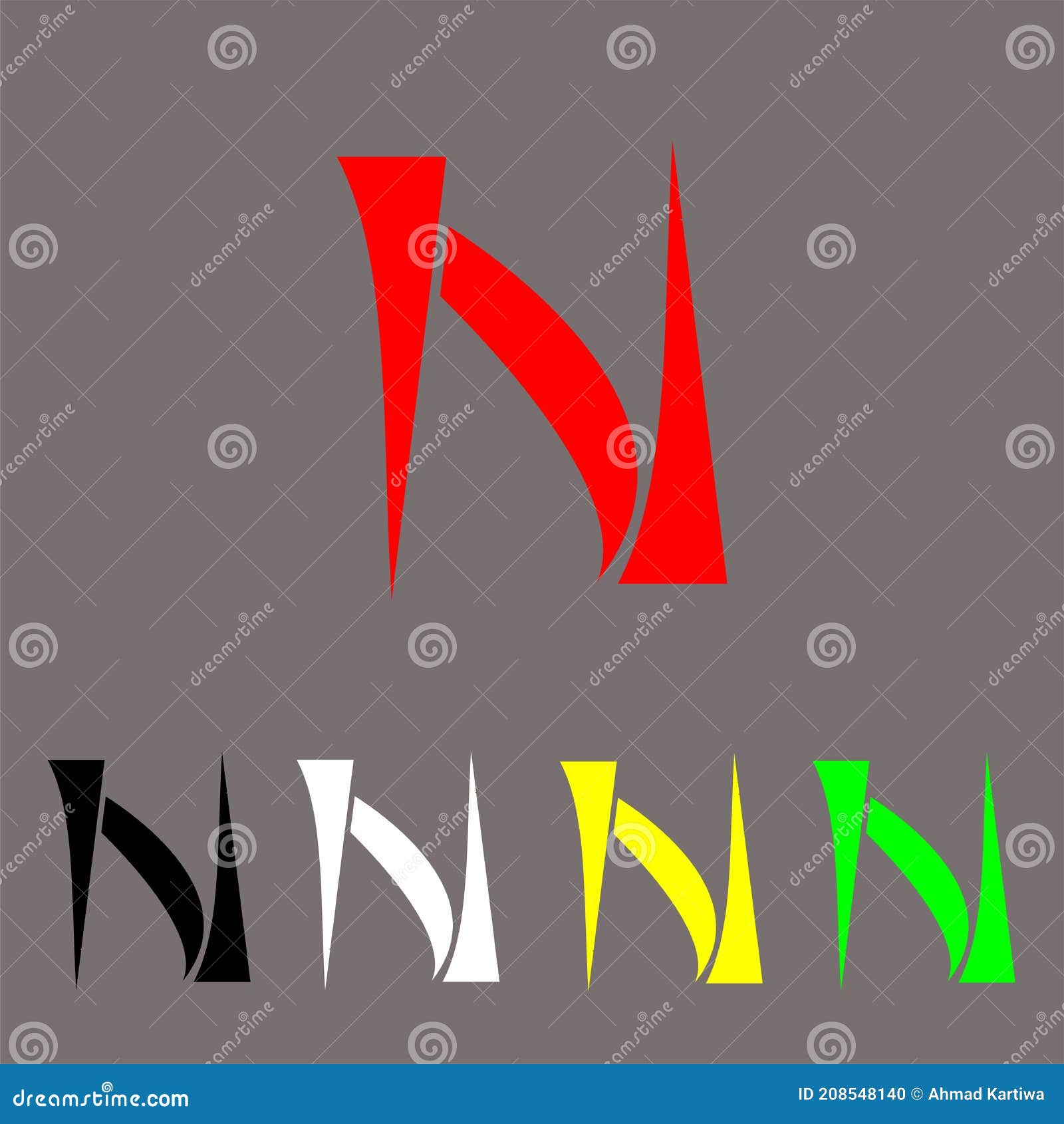 Font of Letter N Type Text stock vector. Illustration of gothic - 208548140