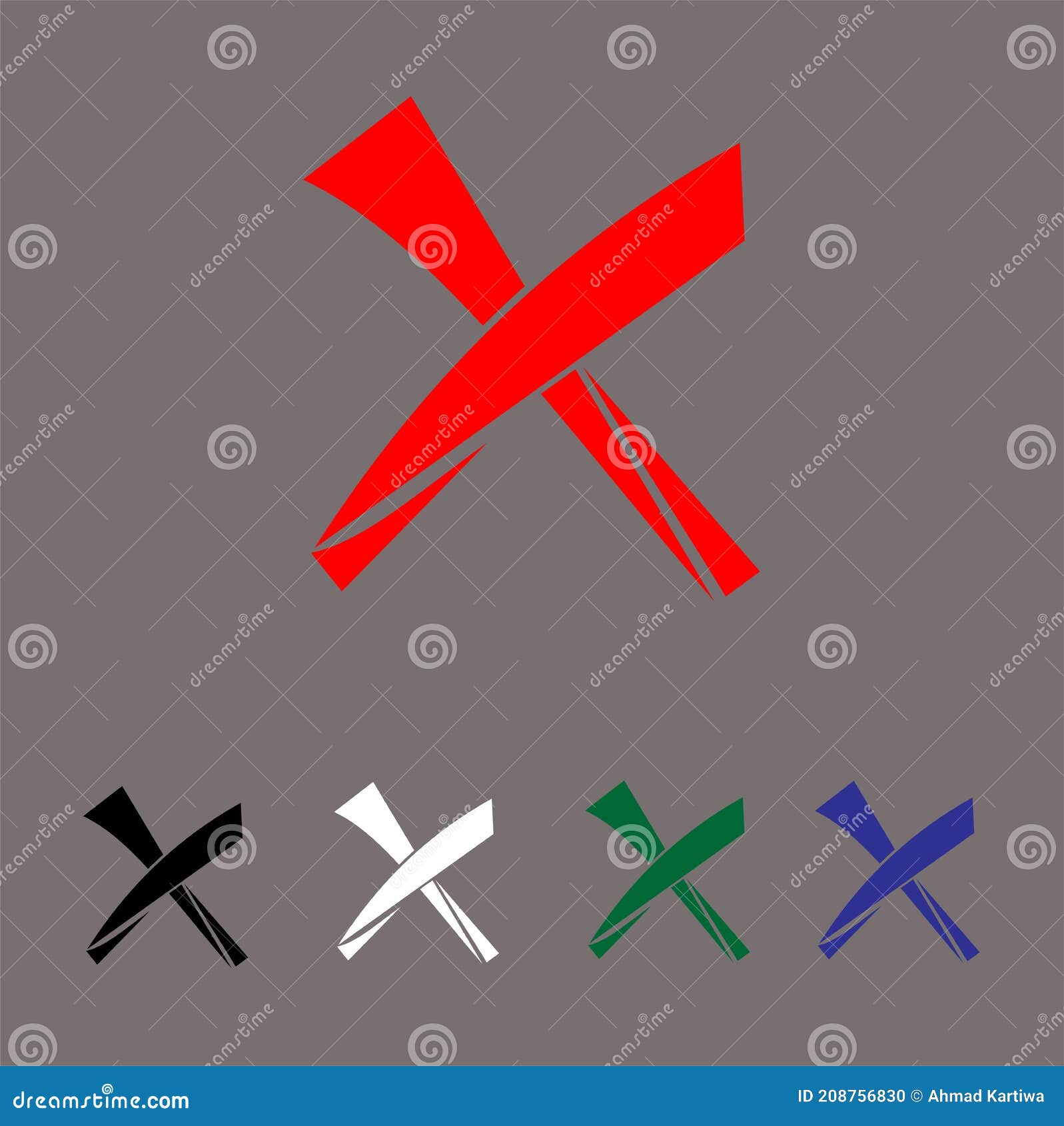 Font Vector Graphic of Letter X Horror and Gothic Style Stock Vector ...