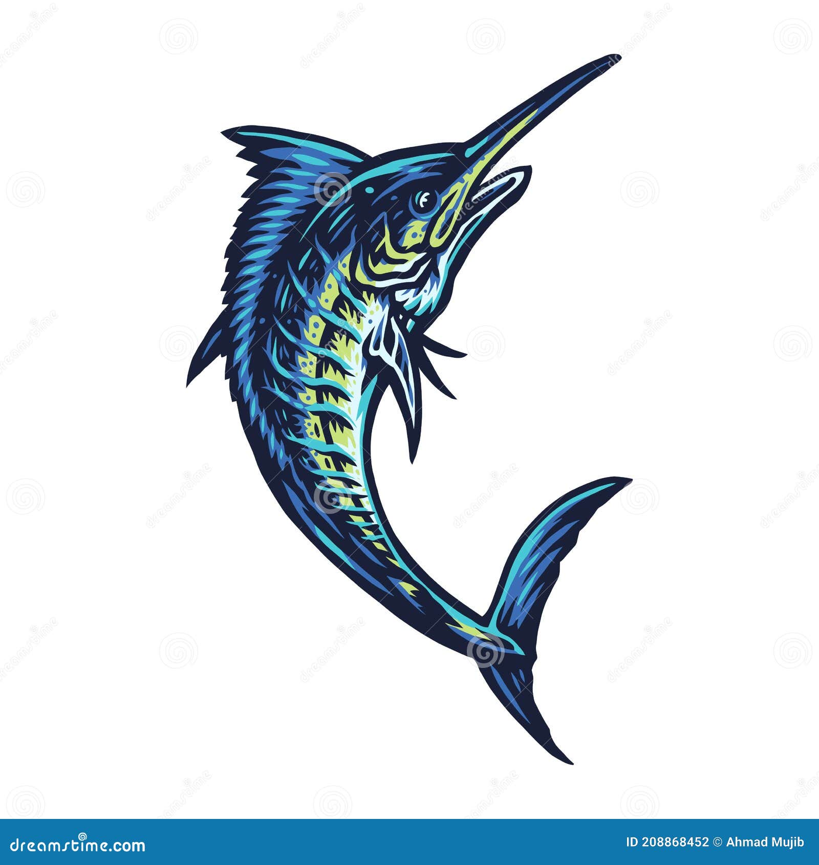 Blue Marlin Vector Illustration | CartoonDealer.com #5328080
