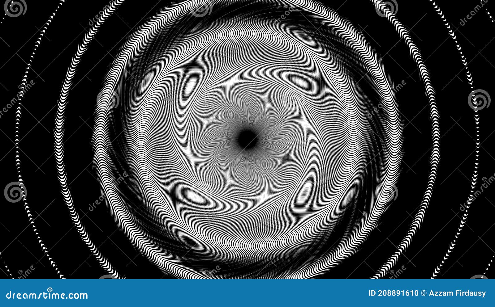 Black and White Vortex Circle Pattern Background Stock Illustration ...