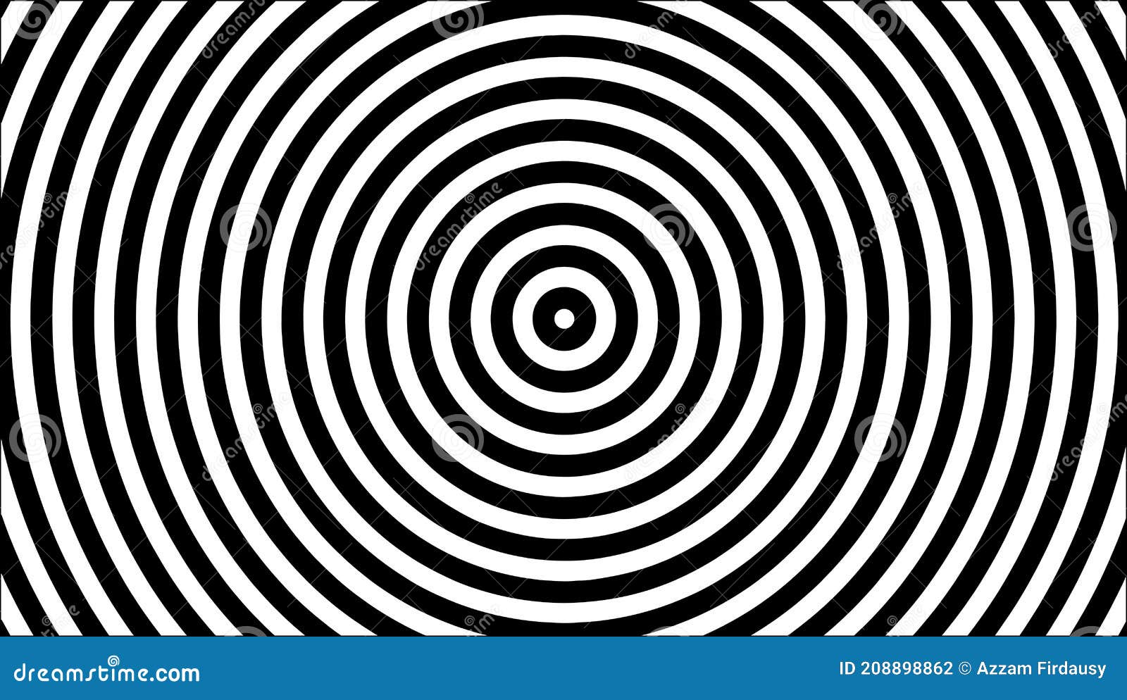 Black and White Hypnotic Circle Pattern Stock Illustration ...