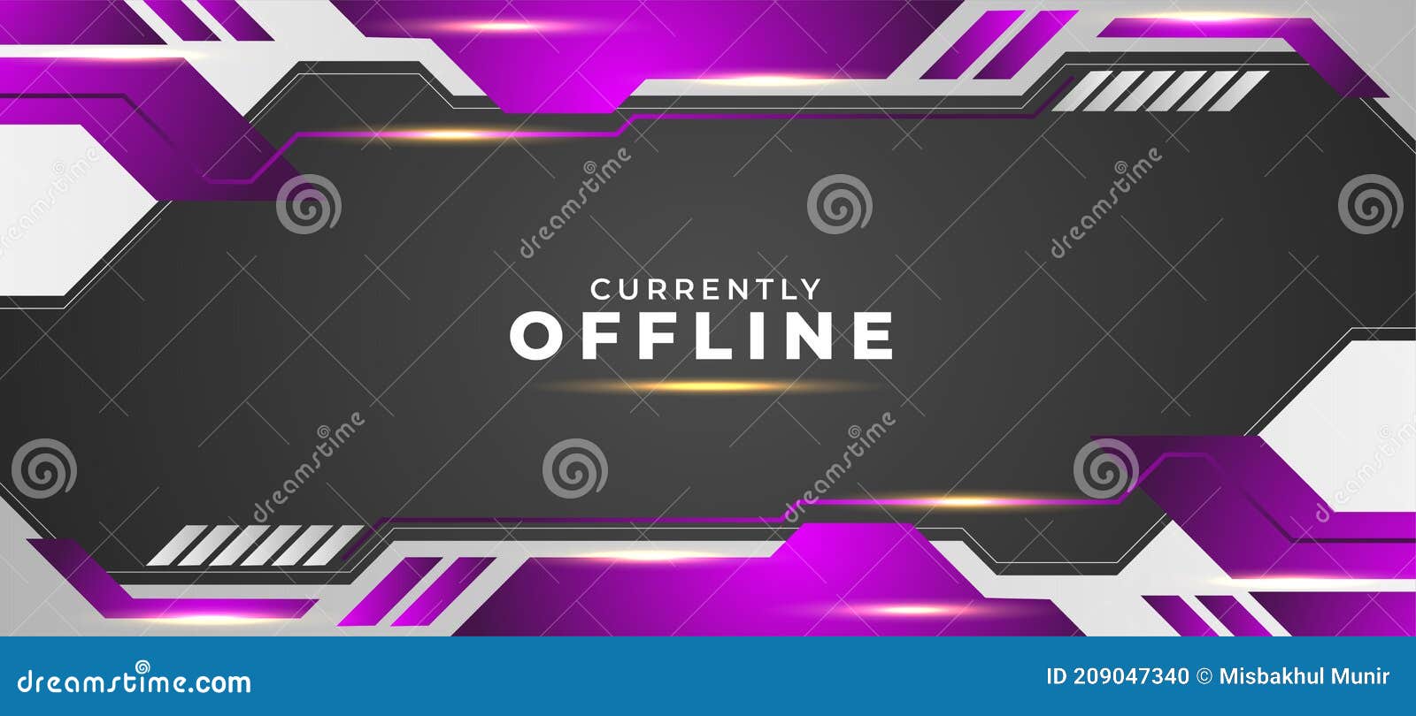 Offline Twitch Banner Background 16:9 For Stream. Offline Red ...