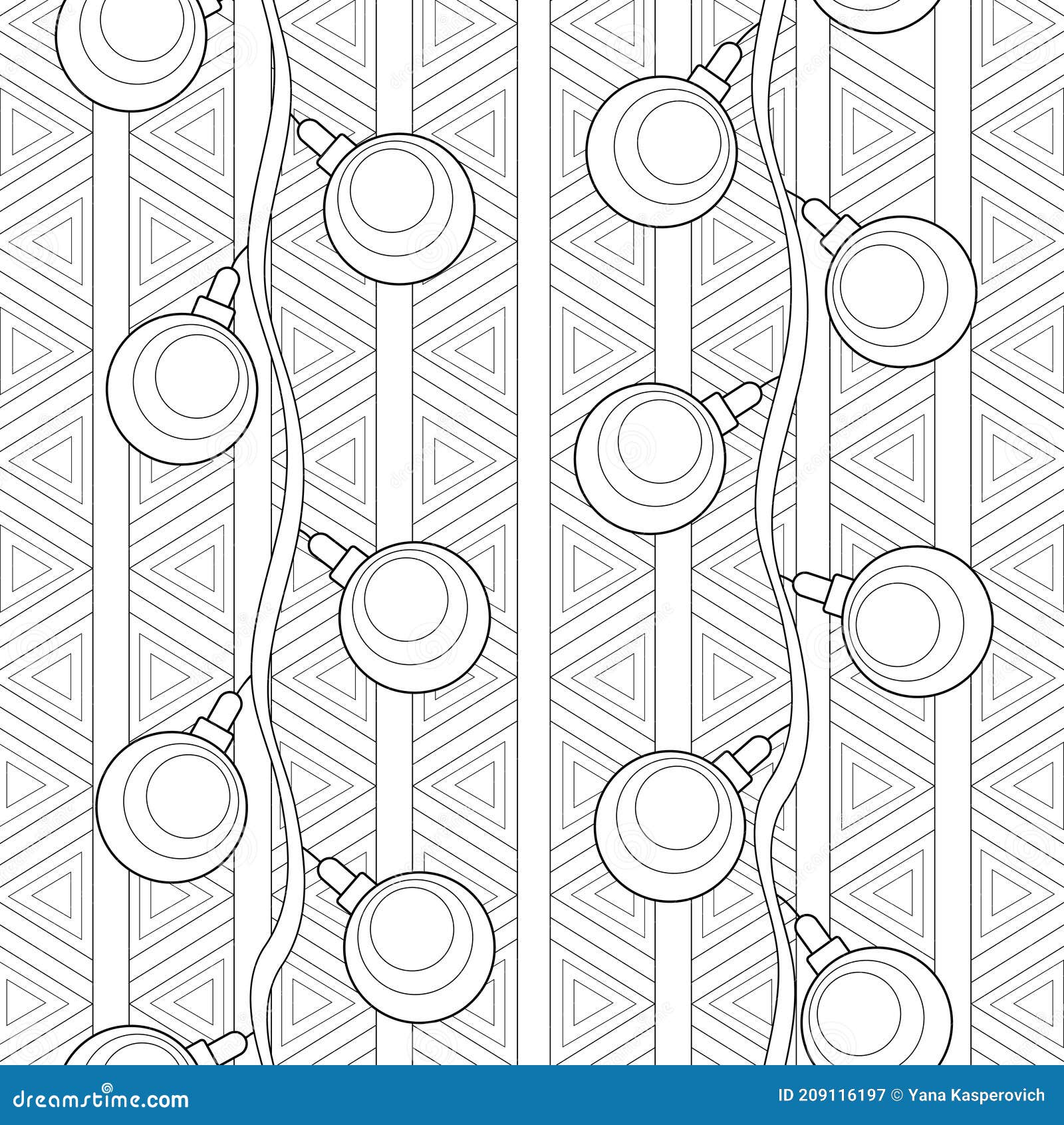 Decorative Garland Hanging on the Wall with a Geometric Pattern on ...