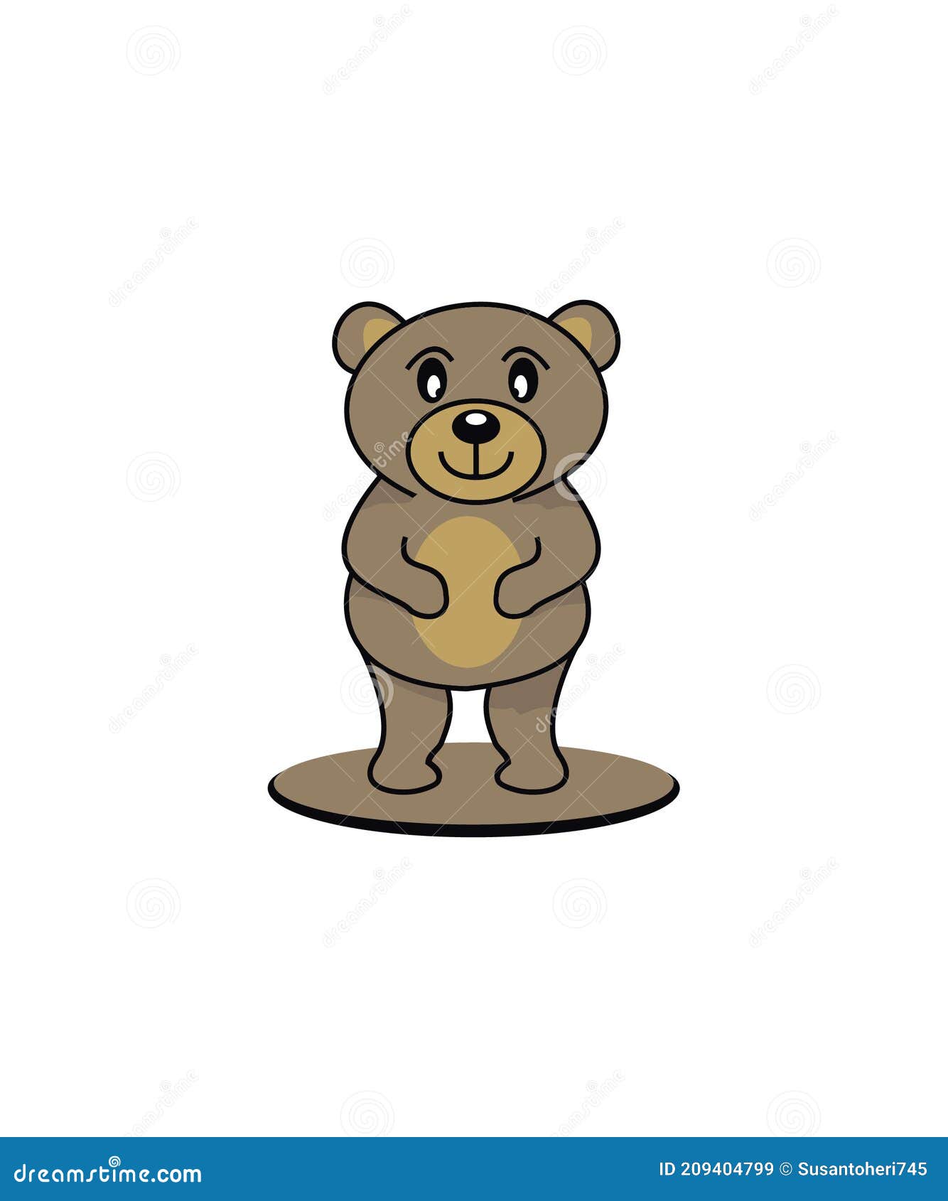 Single Bear Vector Icon in Brown Color Stock Vector - Illustration of ...