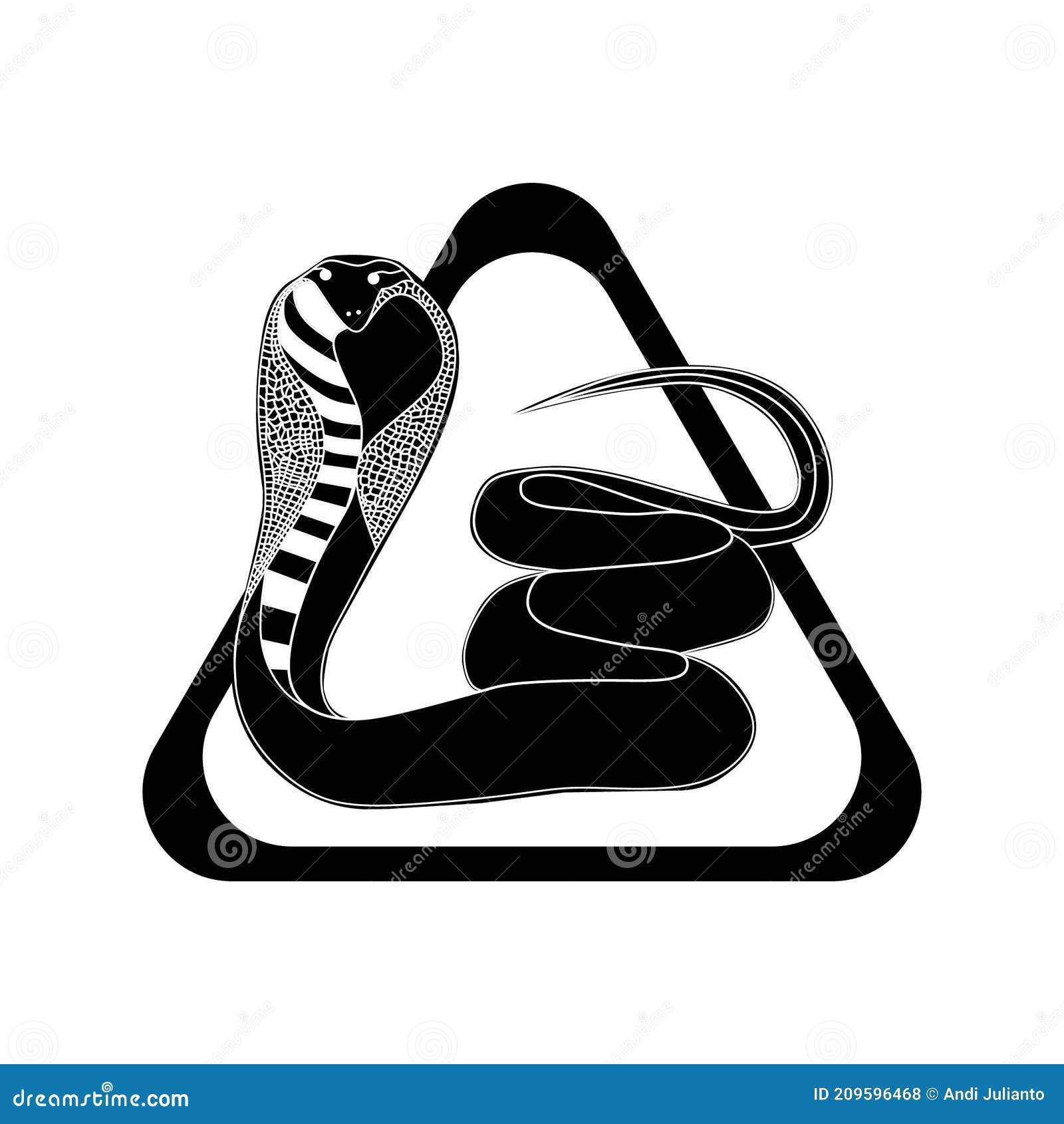 Snake Logo Design Isolated on White Background Stock Vector ...