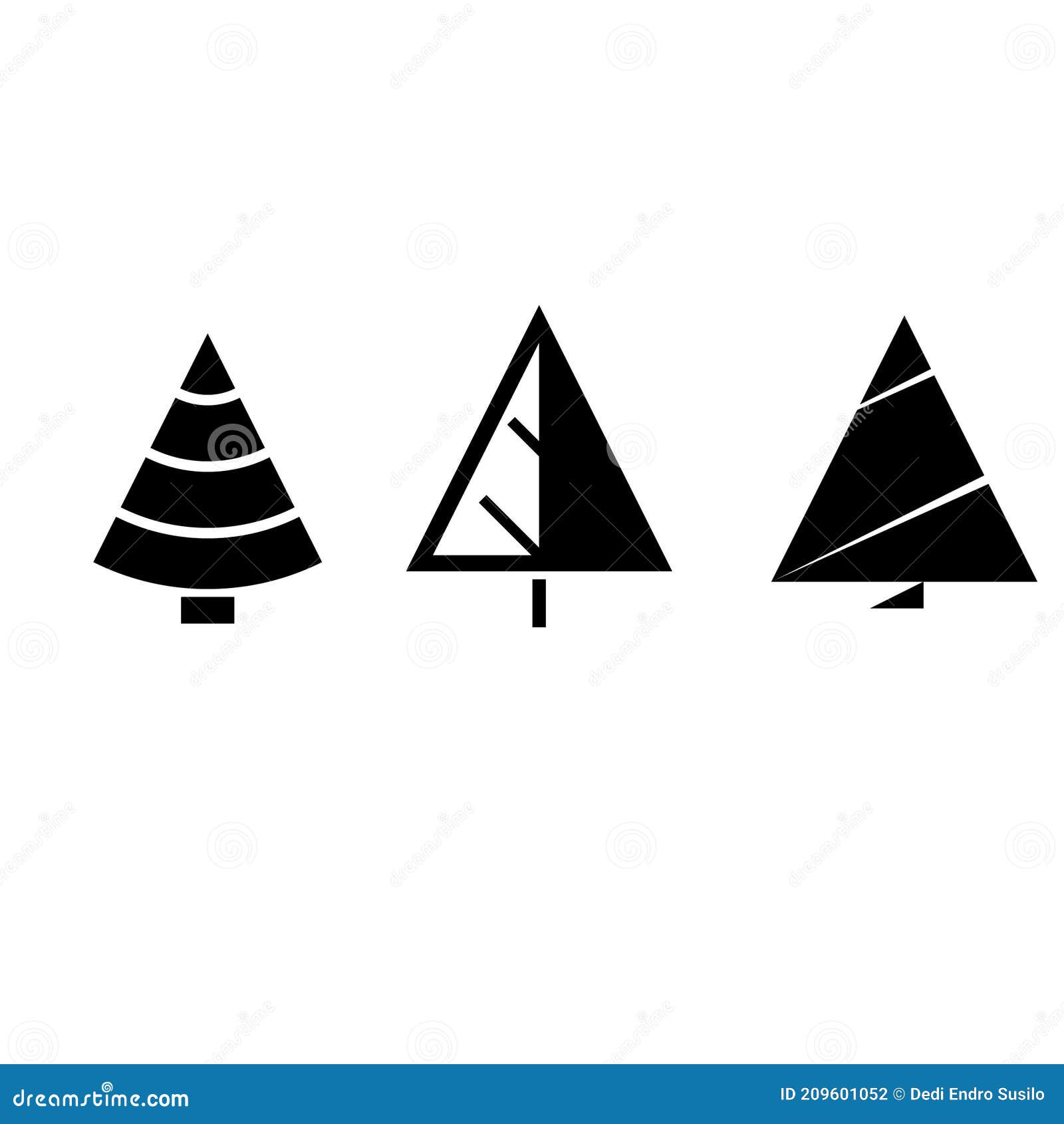 These are Illustrations, Symbols, Icons, Pine Trees, Stock Vector ...