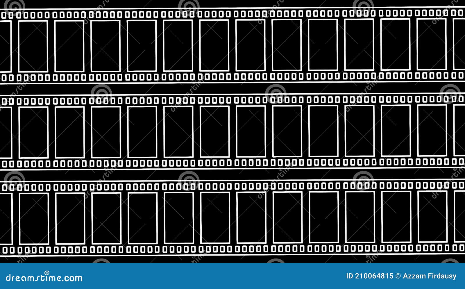 Film Strip Pattern Design on Black Background Stock Illustration ...