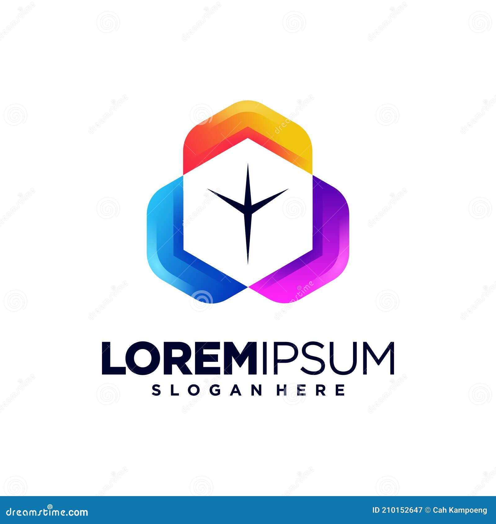 Vector Illustration of a Colorful Box on White Background. Stock Vector ...