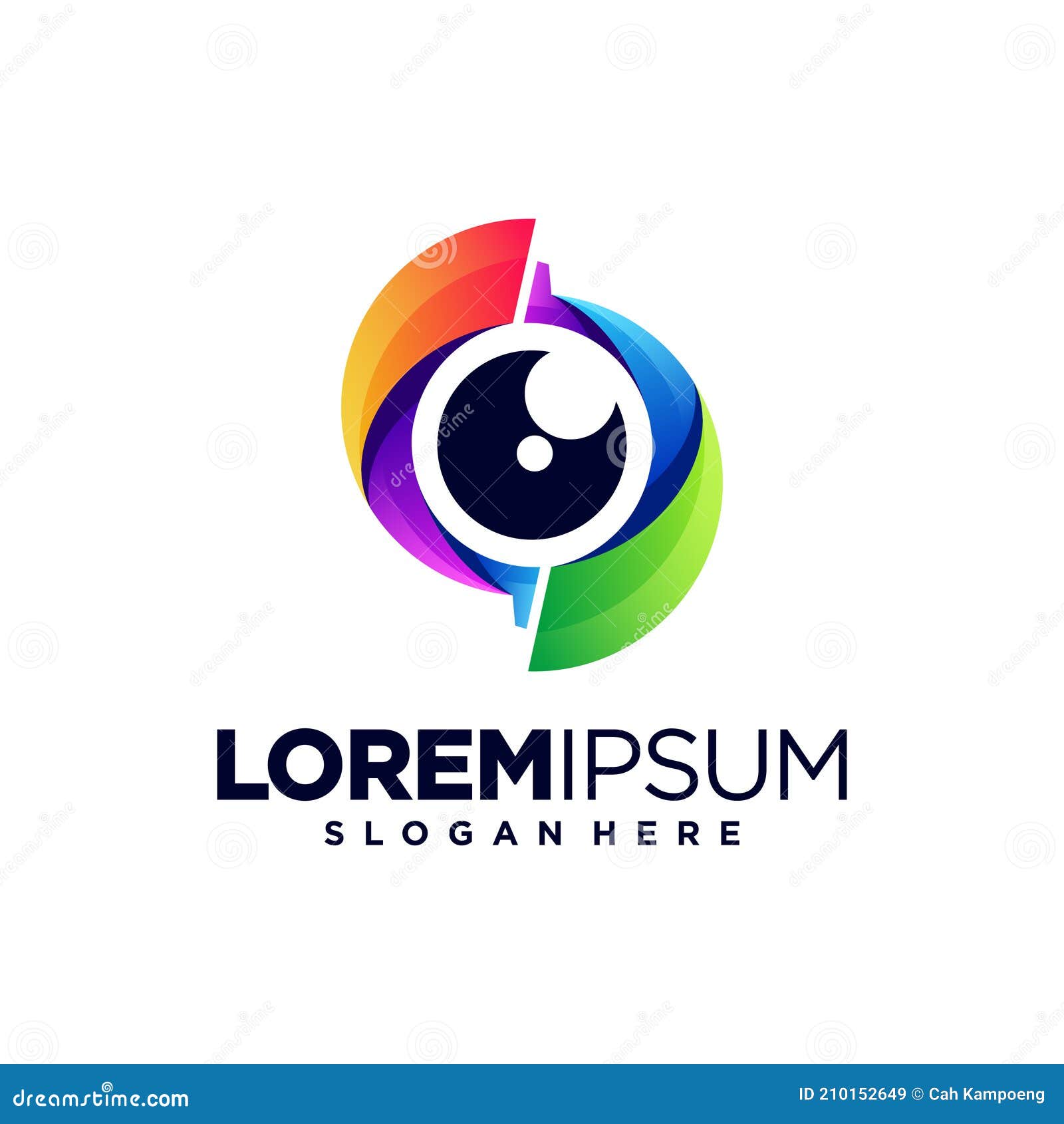 Abstract Colorful Camera Lens Logo on White Background Can Be Used for ...