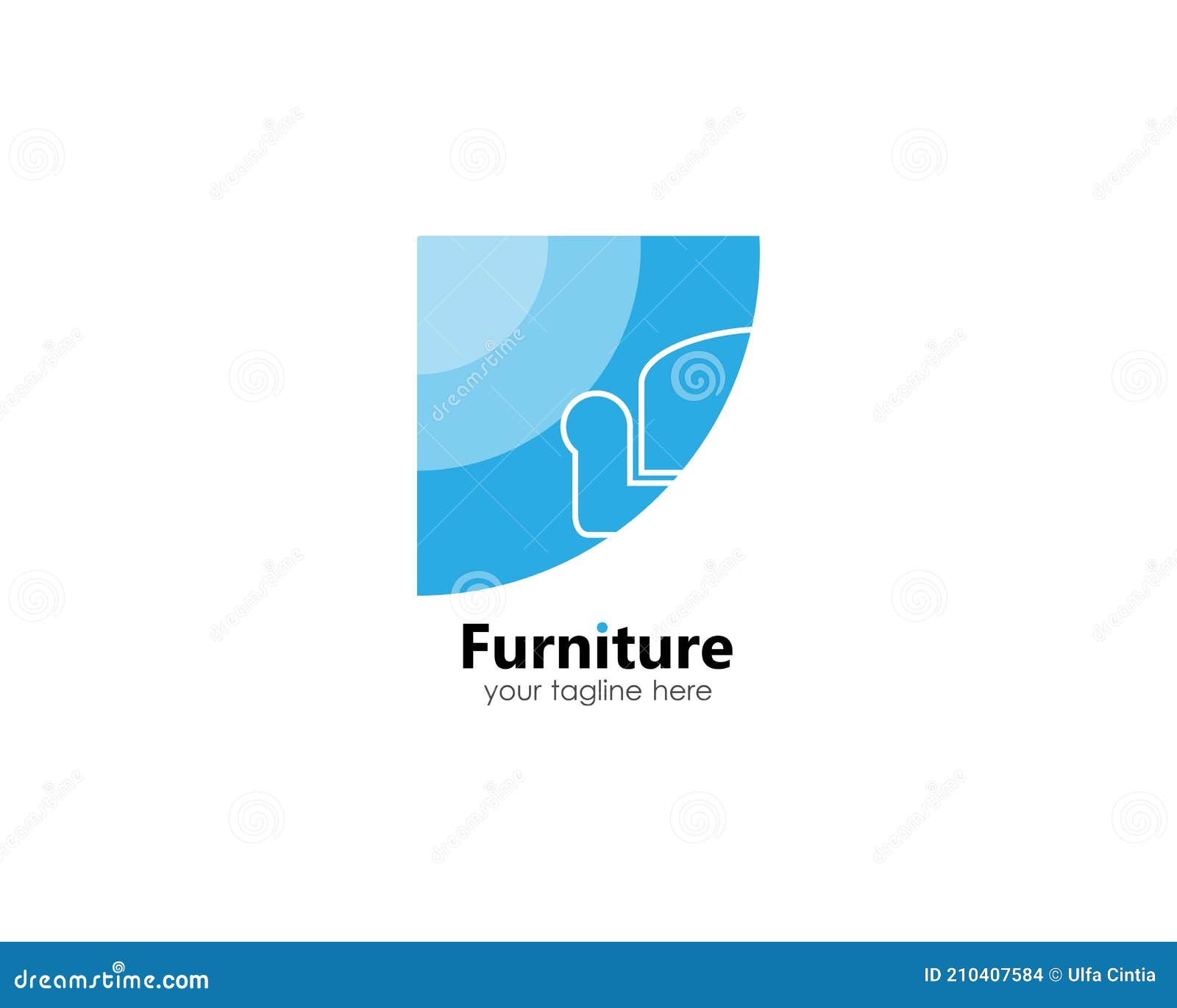 Abstract Furniture Logo Unique and Simple Stock Vector - Illustration ...