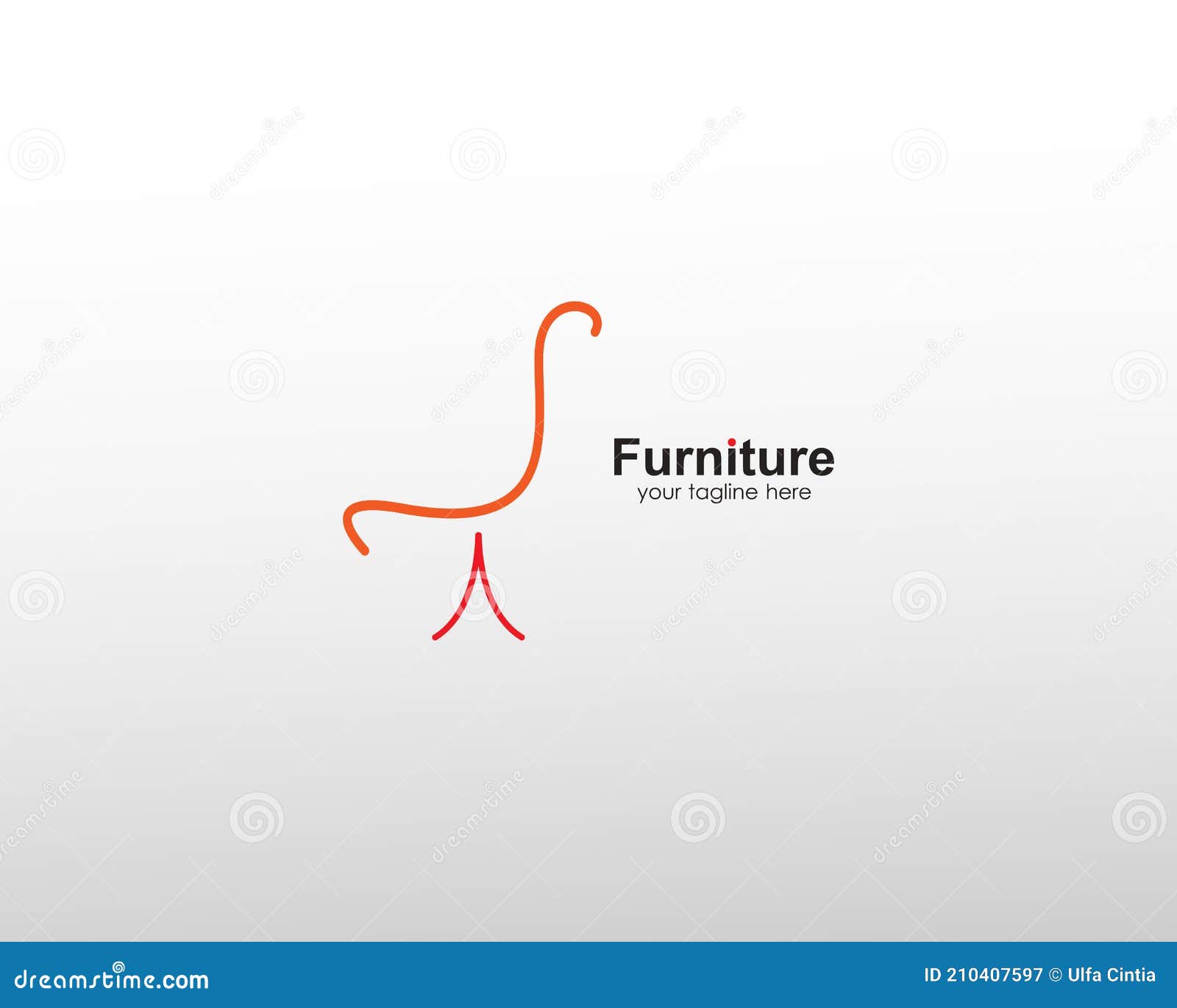 Abstract Furniture Logo with Art Lines Simple Stock Vector ...