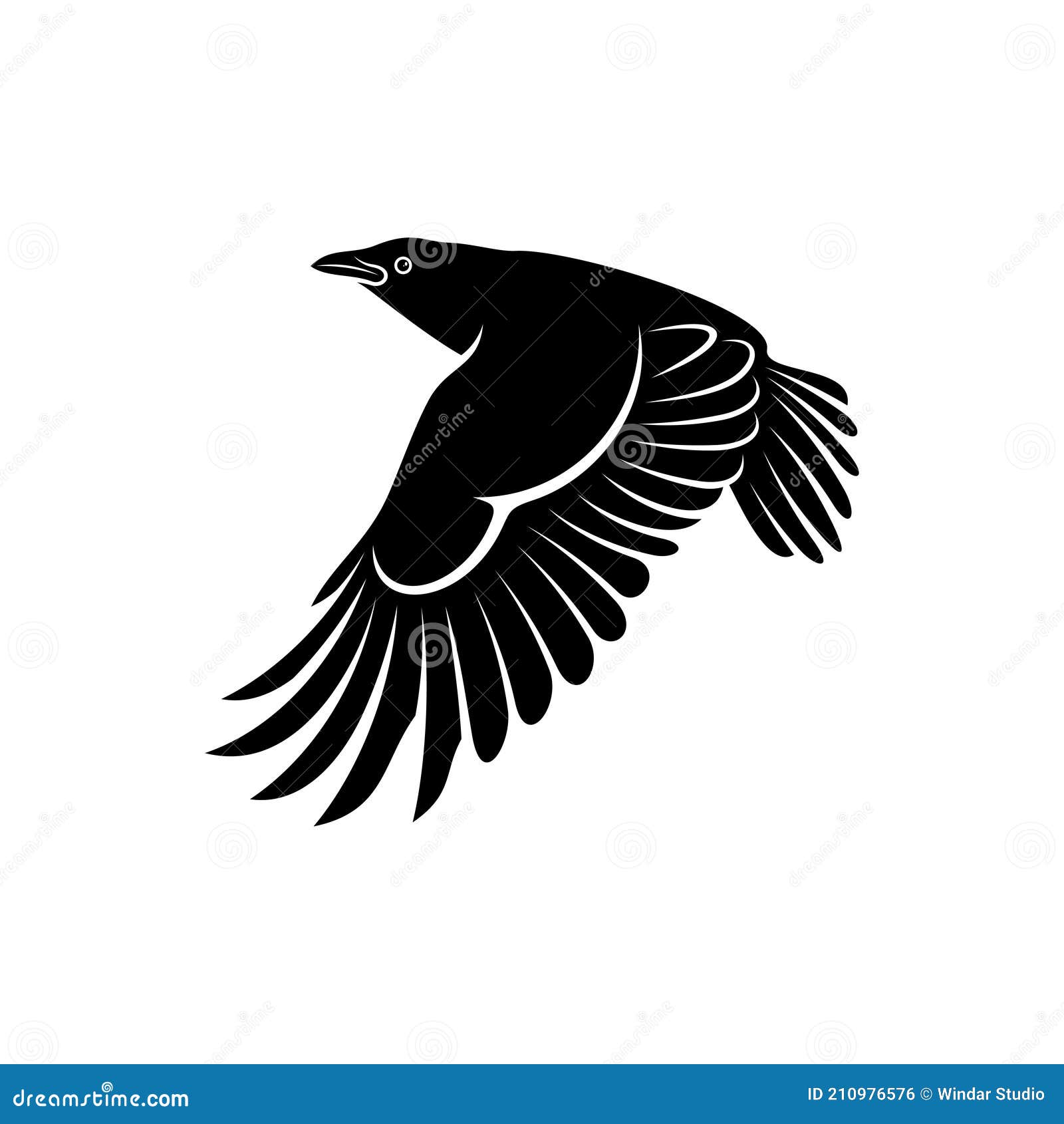 Raven Bird Vector Illustration Design Stock Vector - Illustration of ...