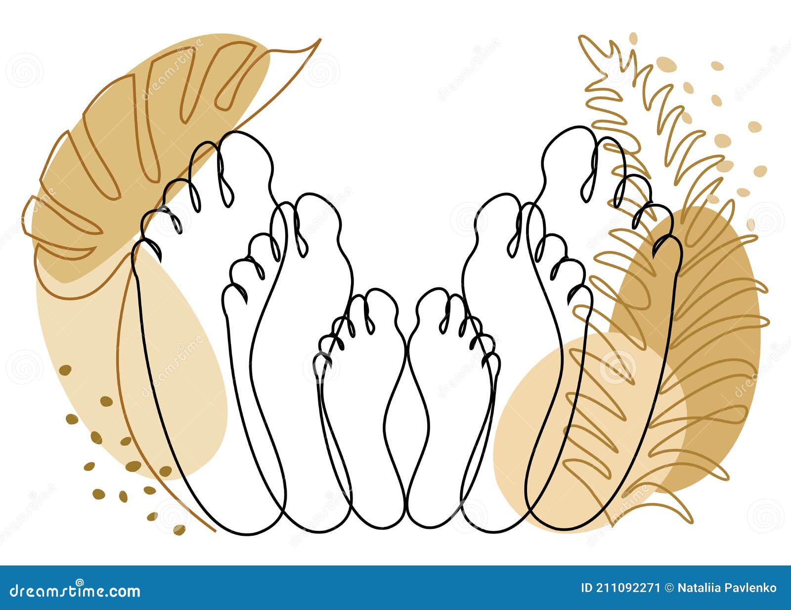 Silhouettes of Feet of a Family, Feet of a Child, a Woman and a Man in ...