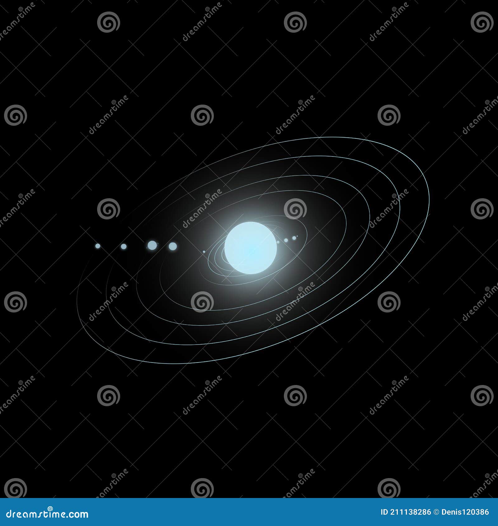 Solar System. Visual Data Interface. HUD, Vector Illustration Stock ...