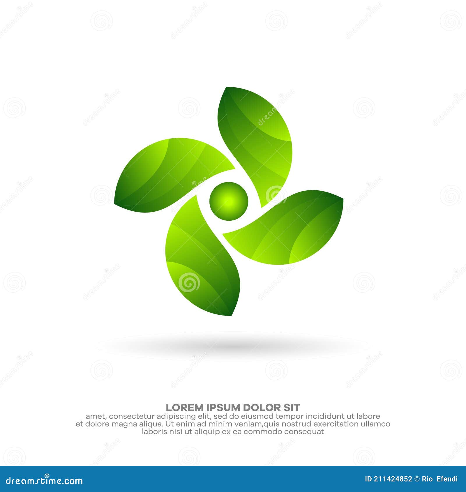 Premium Leaf Gradient Color Design Vector Stock Vector - Illustration ...