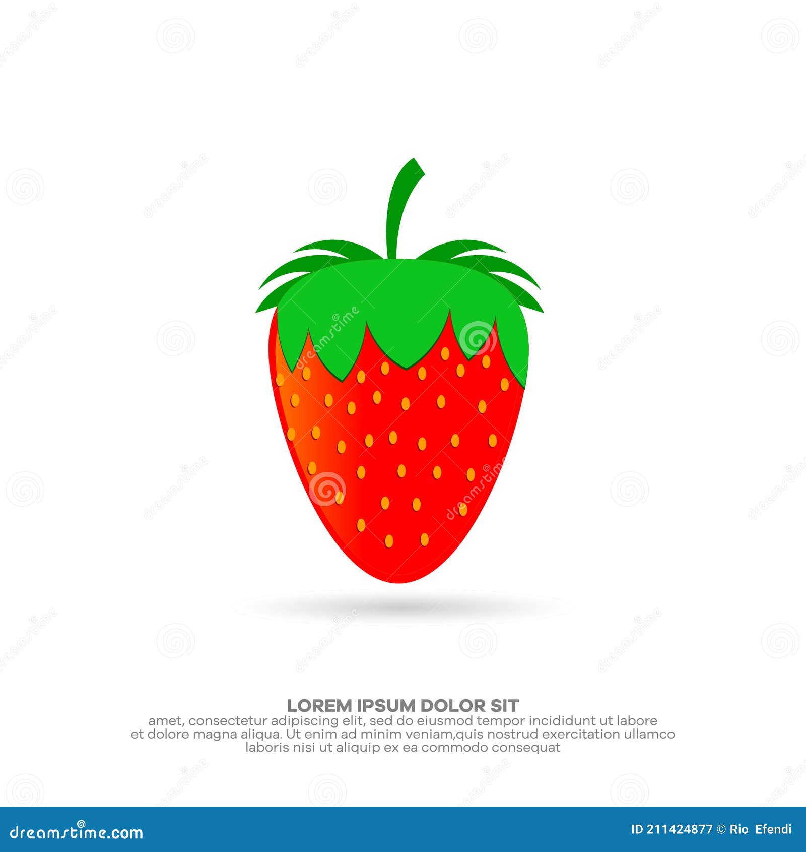 Strawberry Logo Creative Template Sign Vector Stock Vector ...