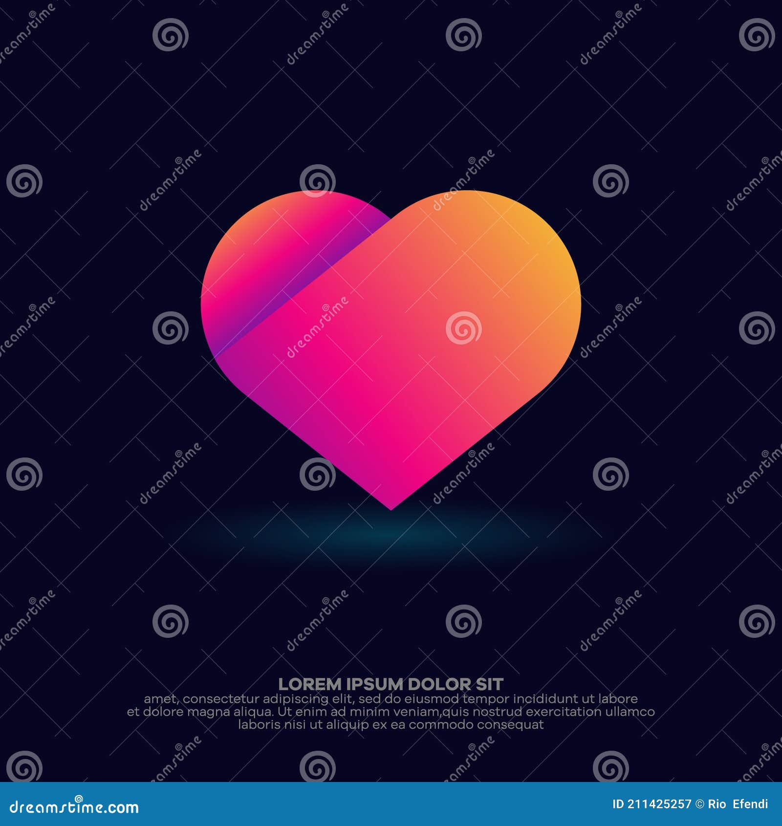 Attractive Colorful Heart Logo Vector Format Stock Vector ...