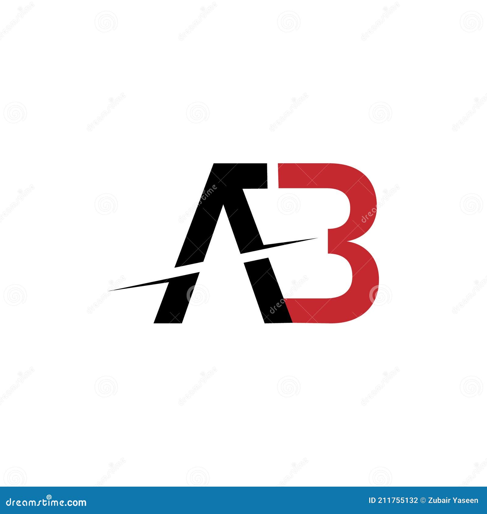 AB or a and B Letter Vector Logo Design Stock Vector - Illustration of ...