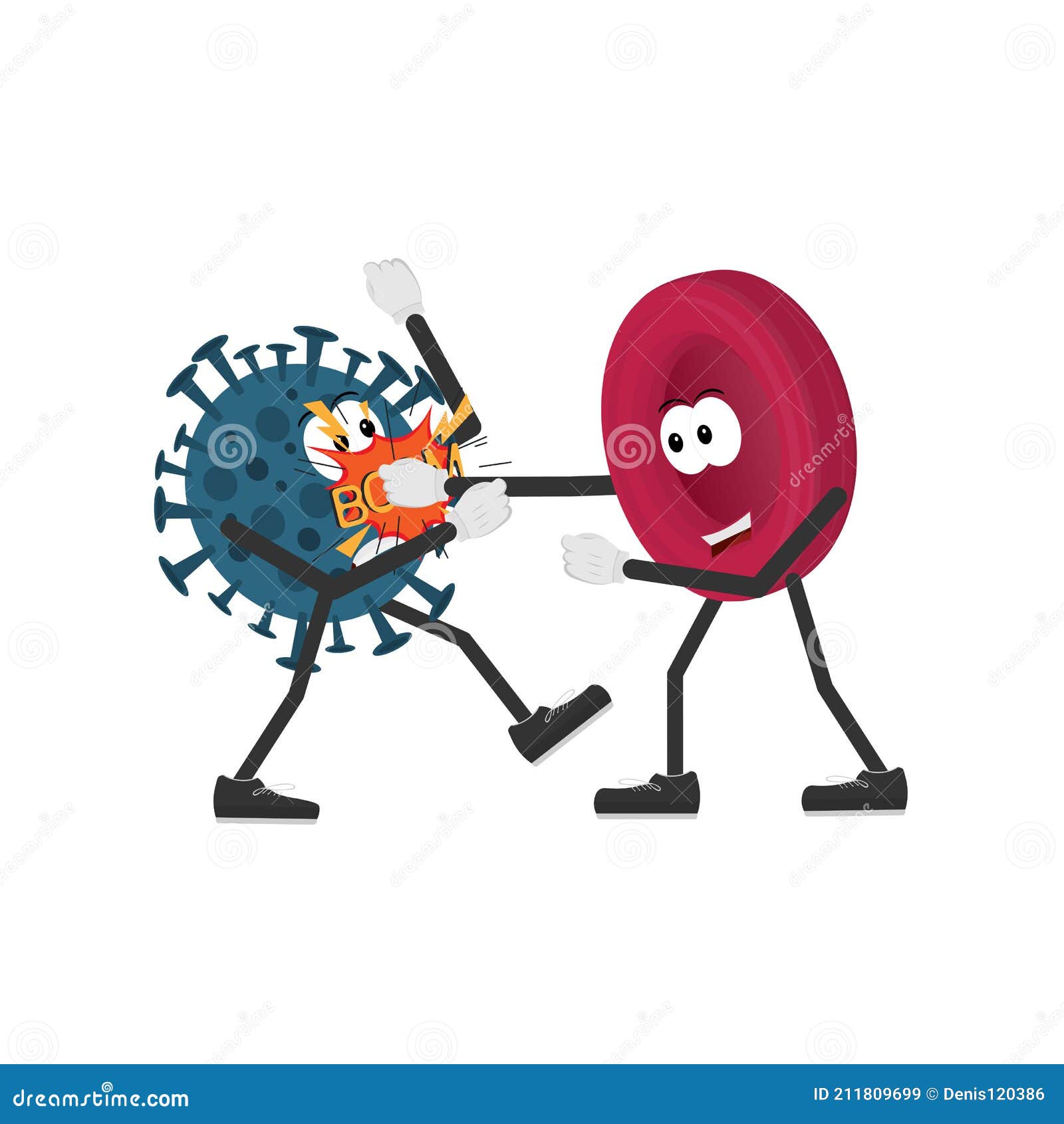 Immunity And Fight Against Viral Infection. Virus, Germs, Microbe ...