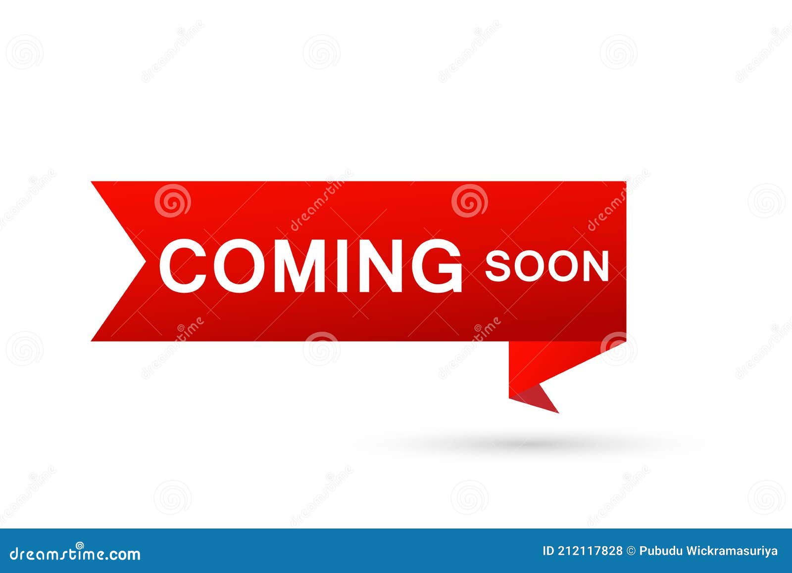 Coming Soon Modern Web Banner Ribbon Element Vector Illustration ...