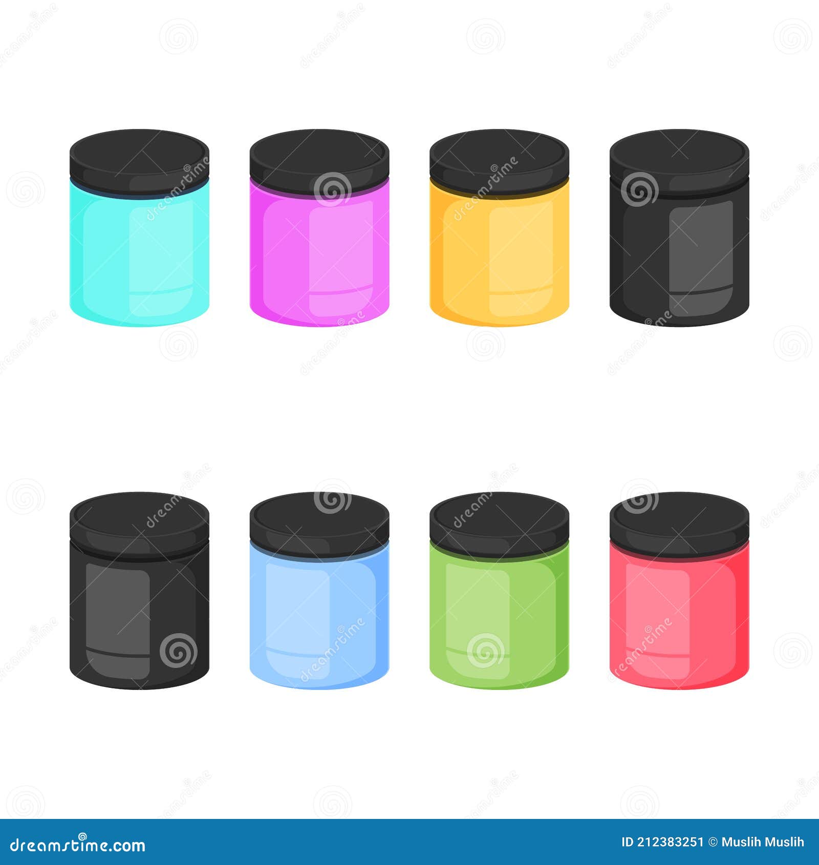 RGB and CMYK Screen Printing Ink in a Container Stock Vector ...