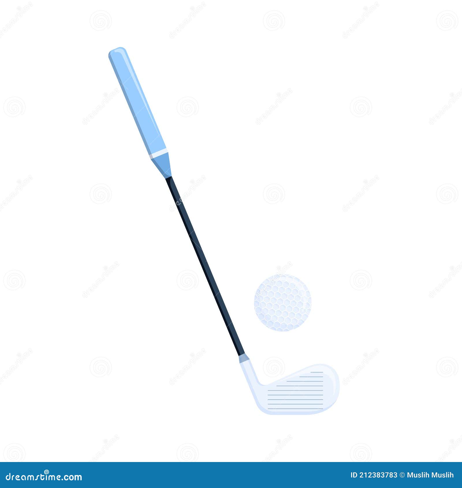 Bat and Ball Design in Golf Stock Vector - Illustration of advertising ...